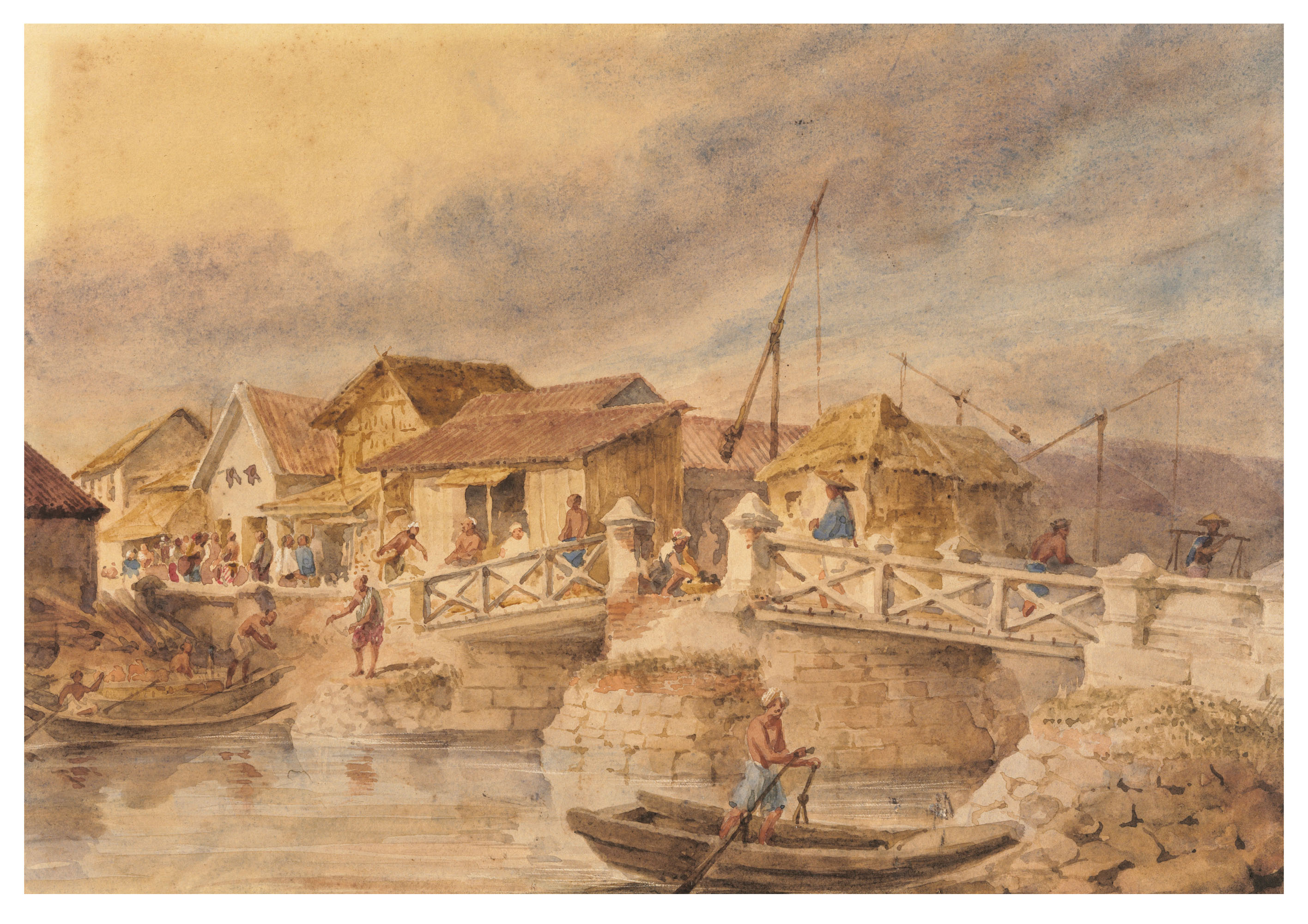 William Prinsep (1794-1874), Bridge at Penang | Christie’s