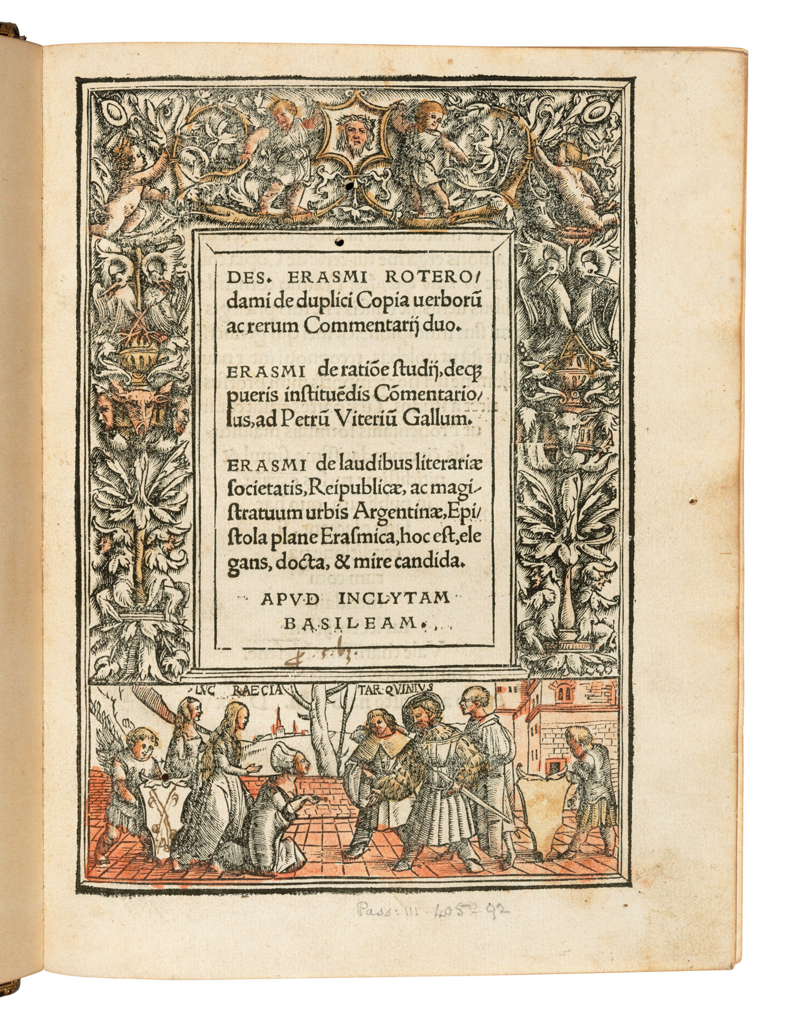 Desiderius Erasmus (1466-1536) , A SAMMELBAND OF SIX WORKS. 1516-1518 ...