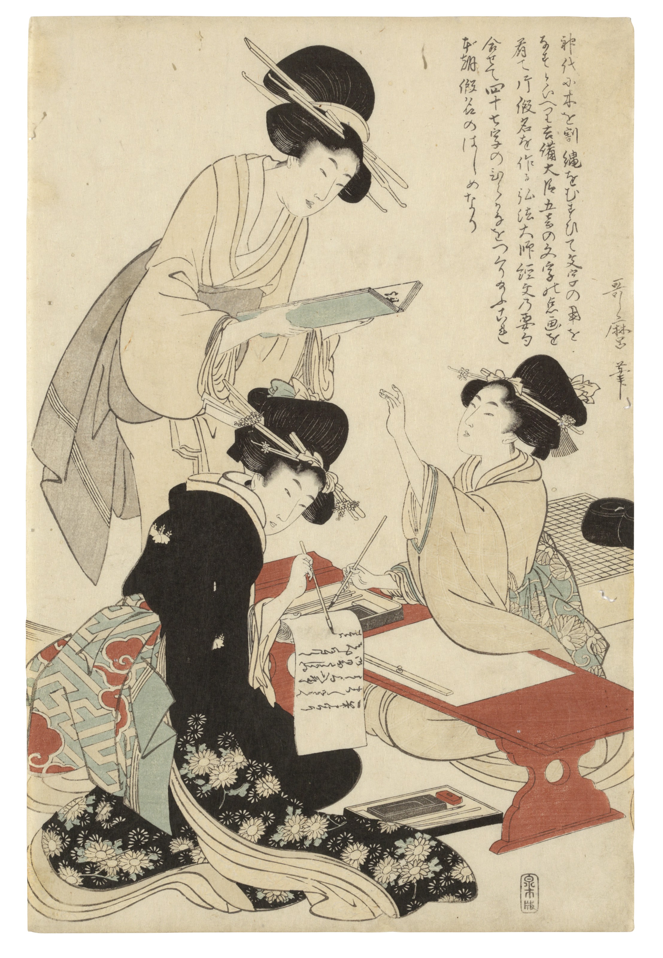 KITAGAWA UTAMARO (1754-1806), Practicing Calligraphy (Sho) | Christie’s