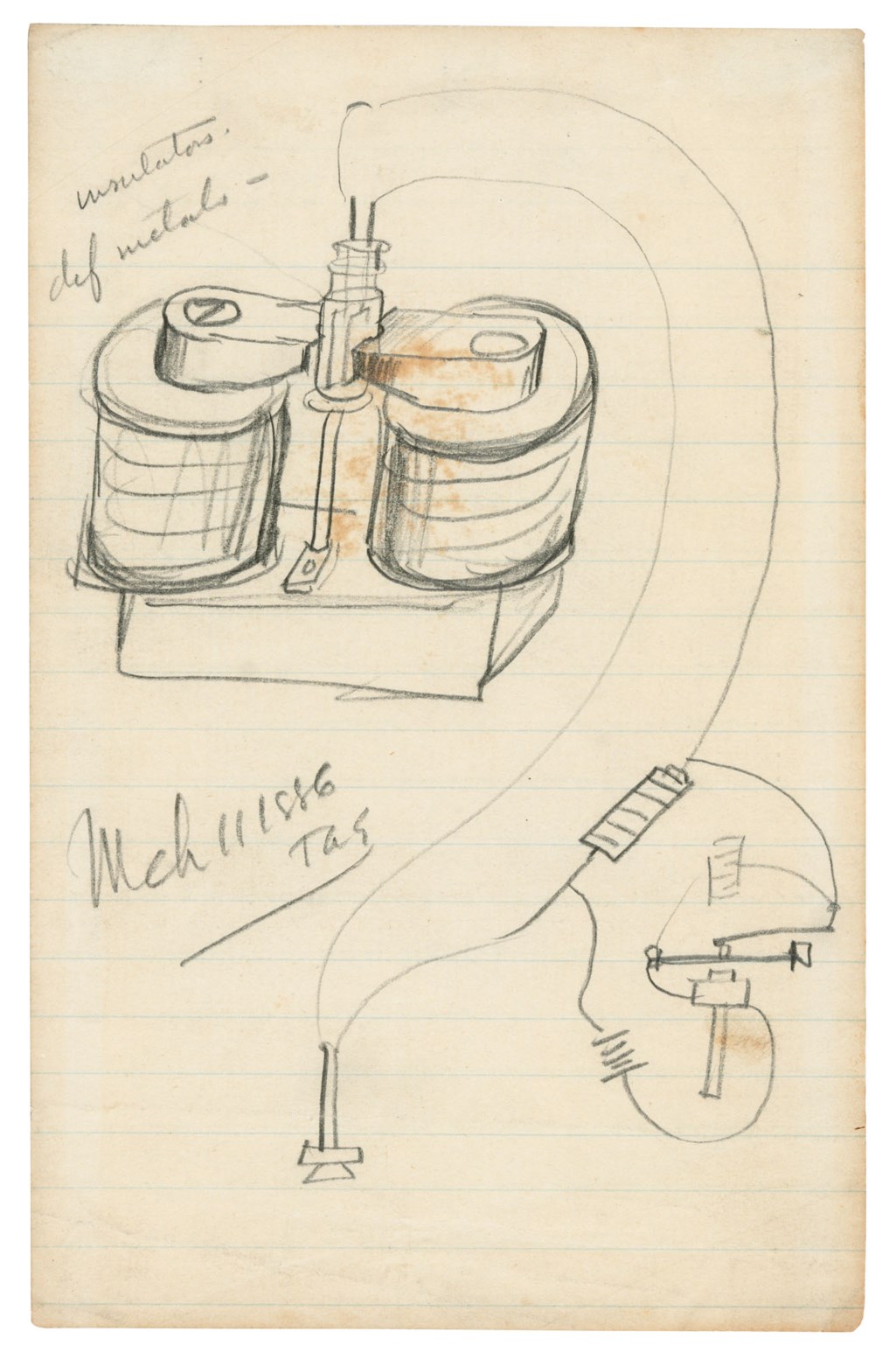 Edison works on his lightbulb, Thomas Edison. 1880-1886 | Christie’s