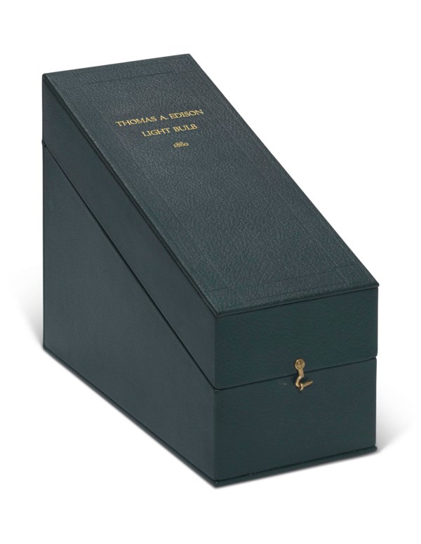 Edison works on his lightbulb, Thomas Edison. 1880-1886 | Christie’s