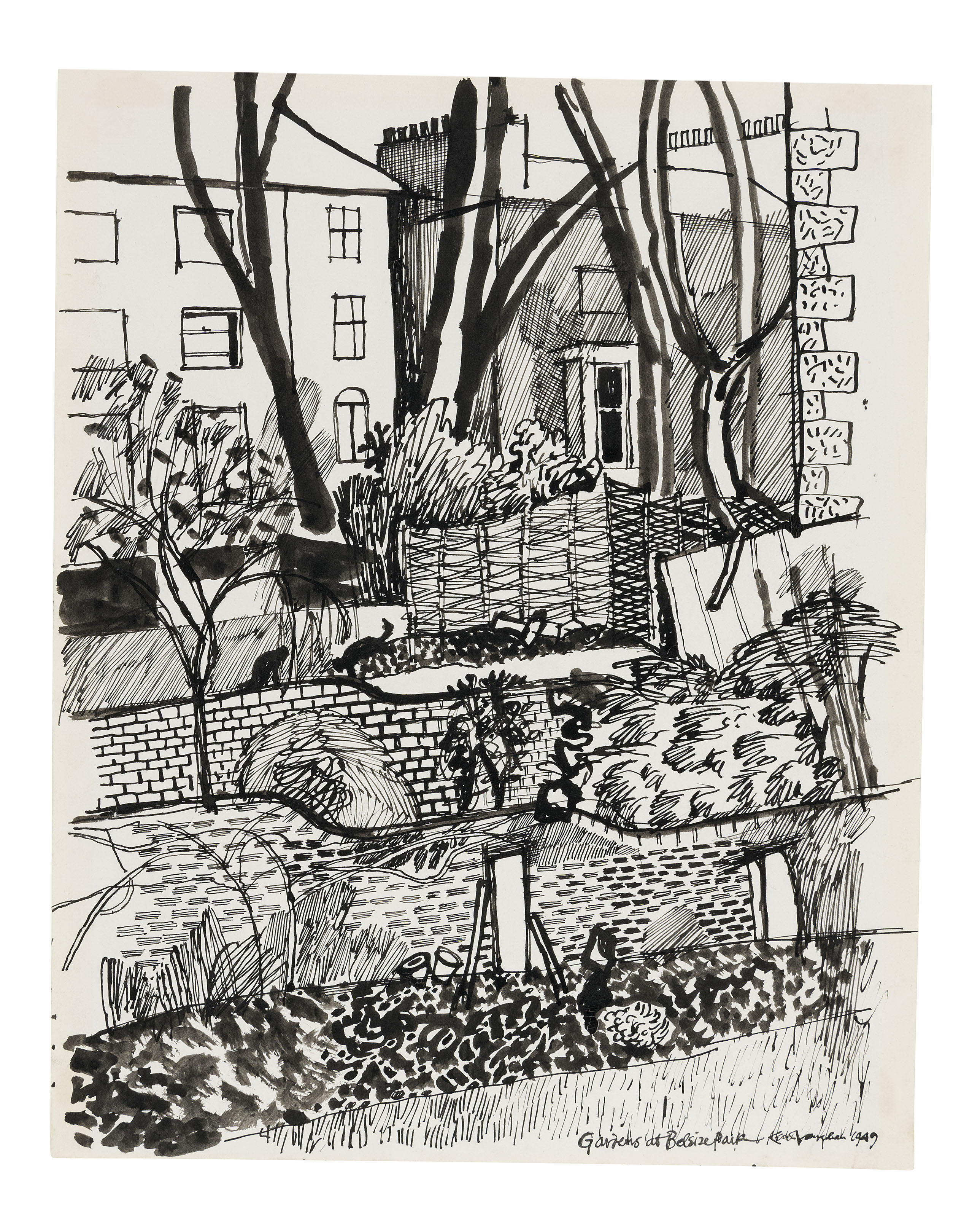 ERIC RAVILIOUS (1903-1942), Church under a hill | Christie's
