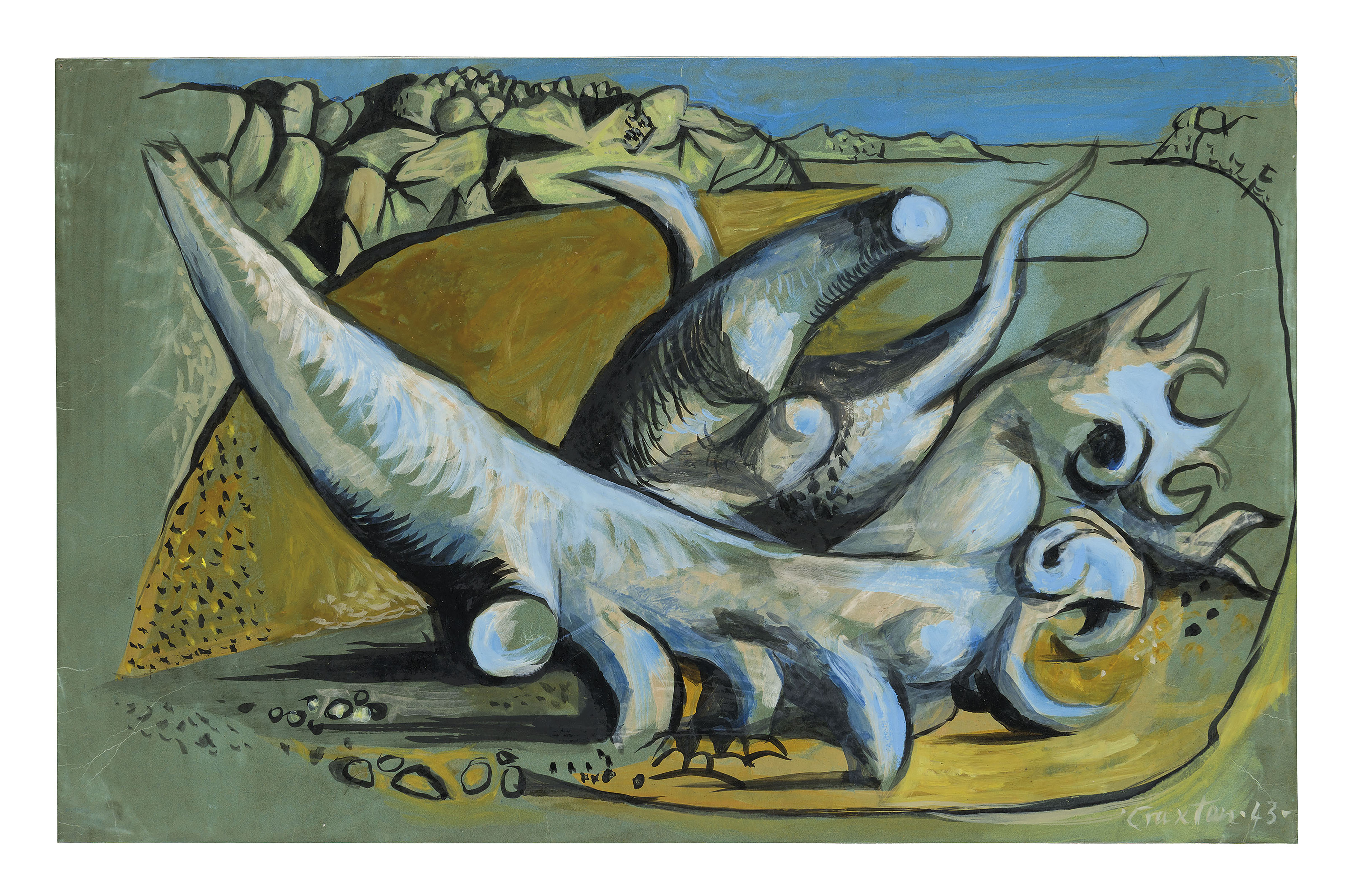 ERIC RAVILIOUS (1903-1942), Church under a hill | Christie's