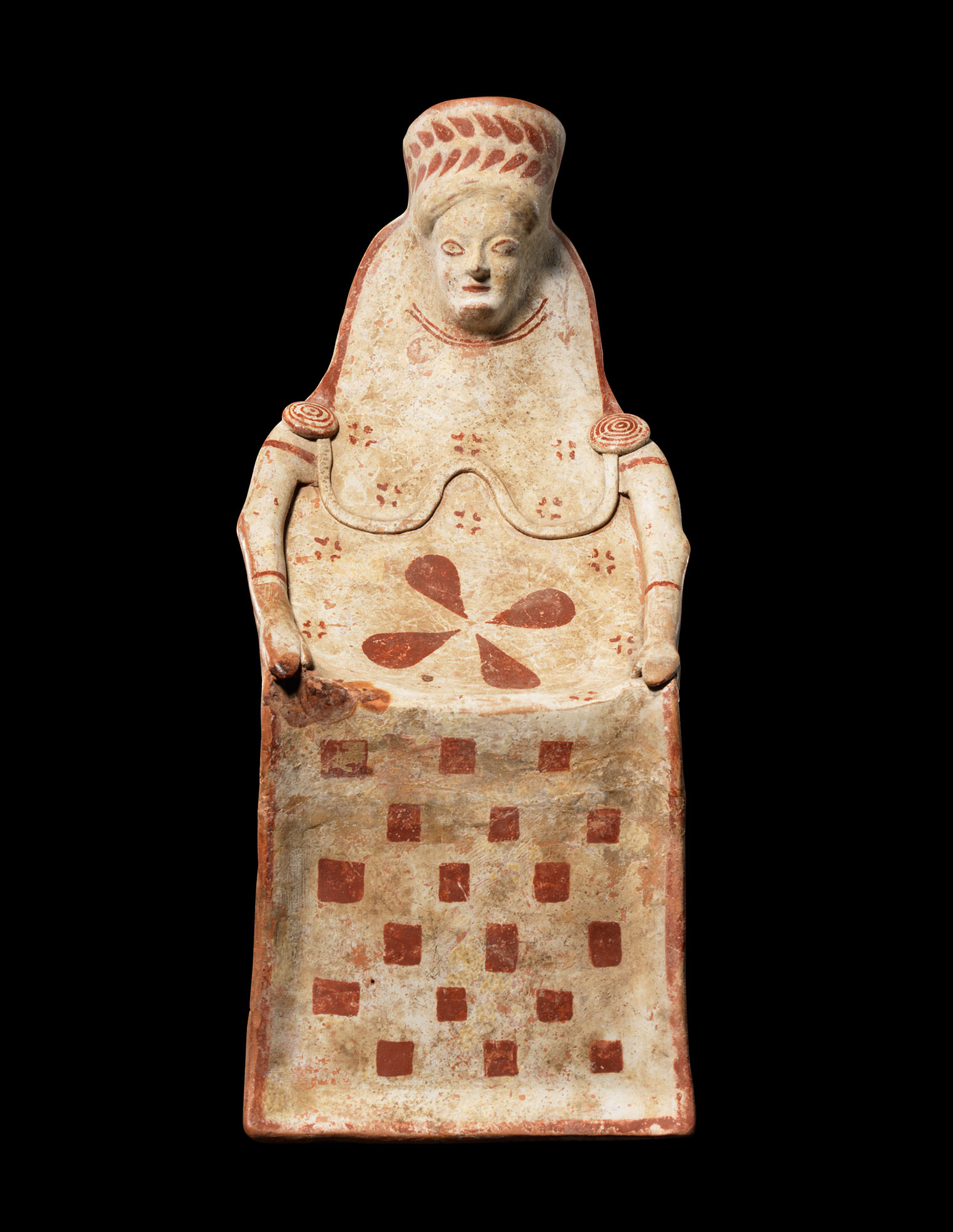 A GREEK TERRACOTTA SEATED GODDESS, BOEOTIA, CIRCA 550-500 B.C. | Christie’s