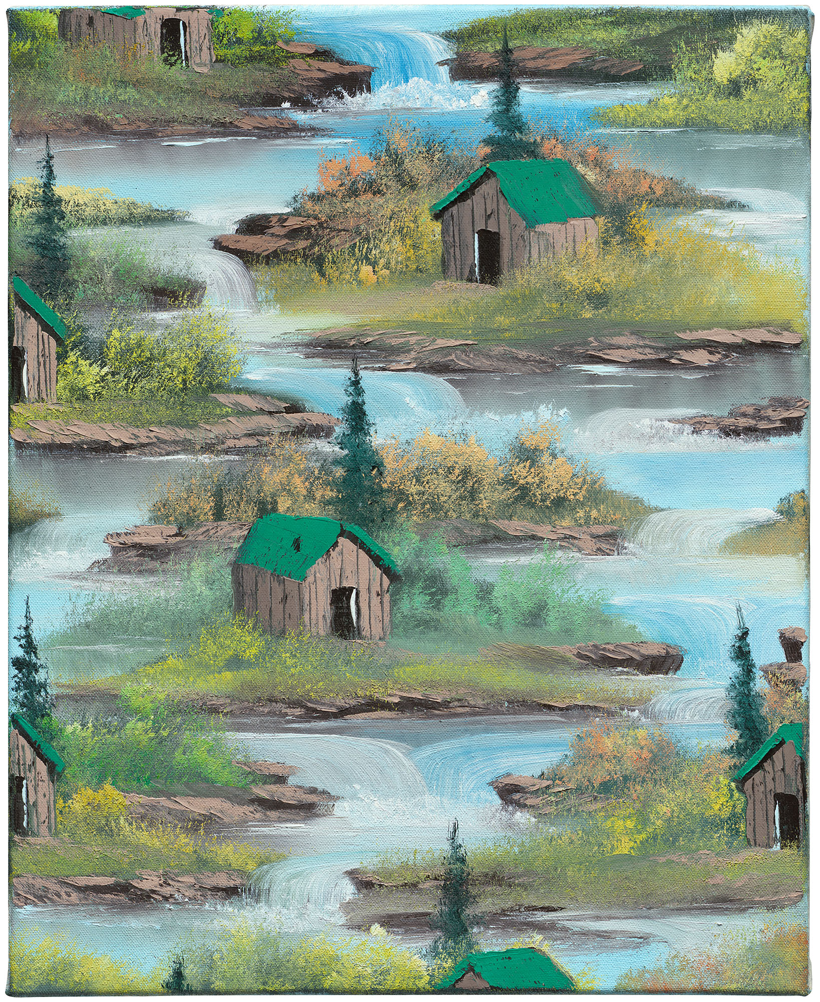 NEIL RAITT (B. 1986), Mountain Cabin Waterfall (Emerald Green) | Christie’s