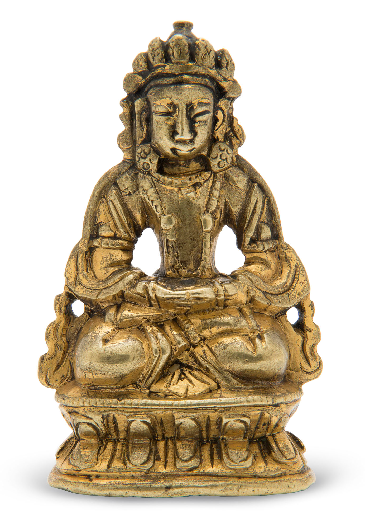 A MINIATURE GILT-BRONZE FIGURE OF AMITAYUS, 18TH-19TH CENTURY | Christie’s