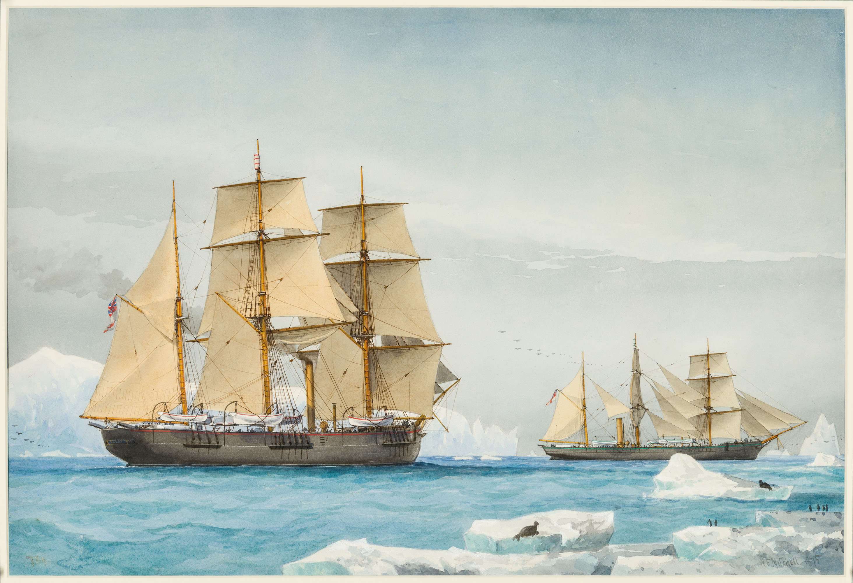 William Frederick Mitchell (Calshot 1845-1914 Ryde), HMS Alert and ...