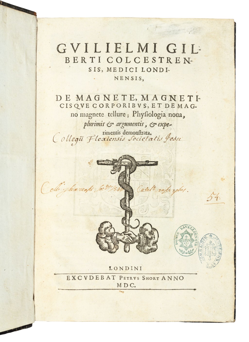 William Gilbert (1544-1603), De magnete. 1600 | Christie’s