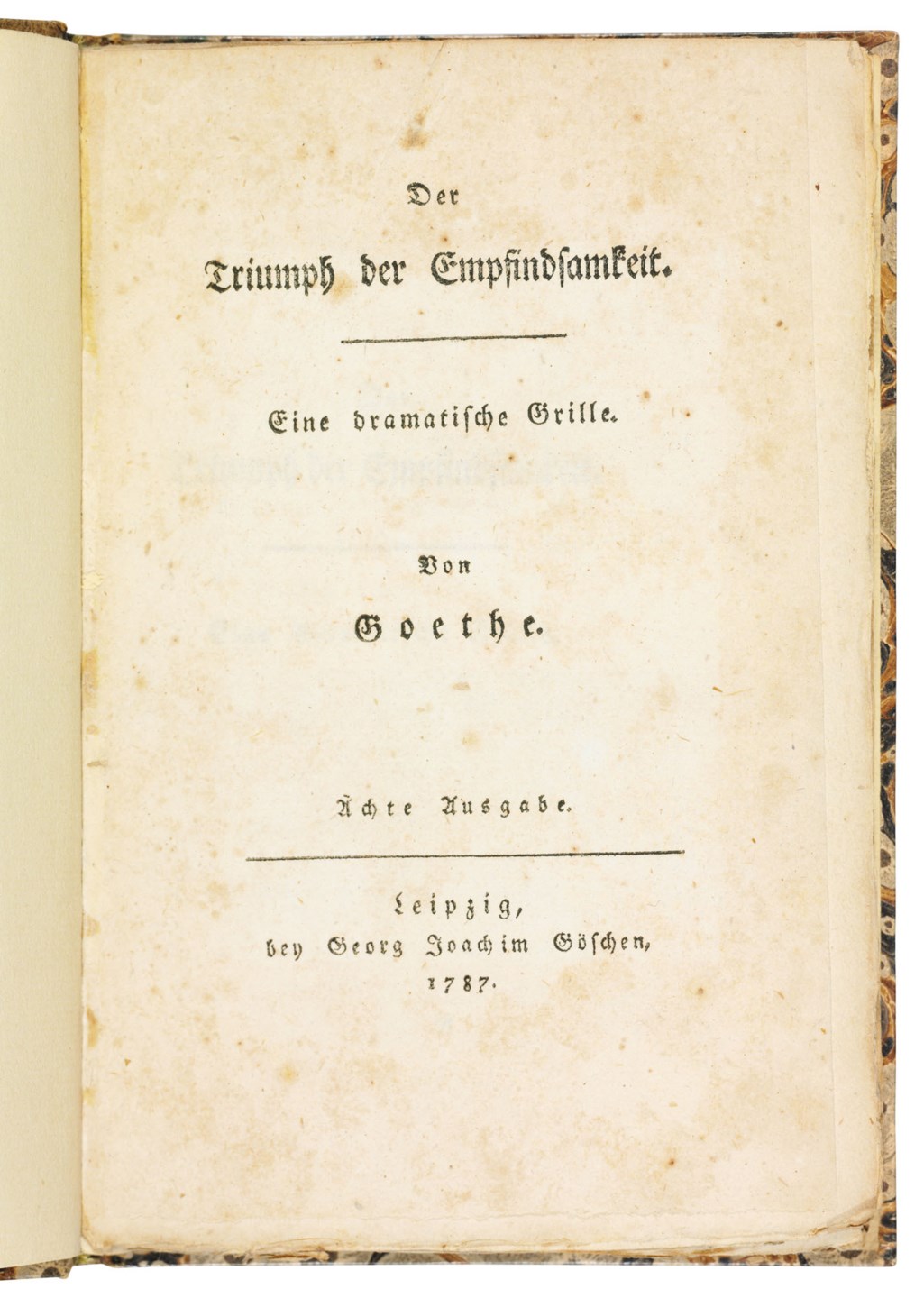 Johann Wolfgang von Goethe (1749-1832), Schriften. 1787 | Christie’s