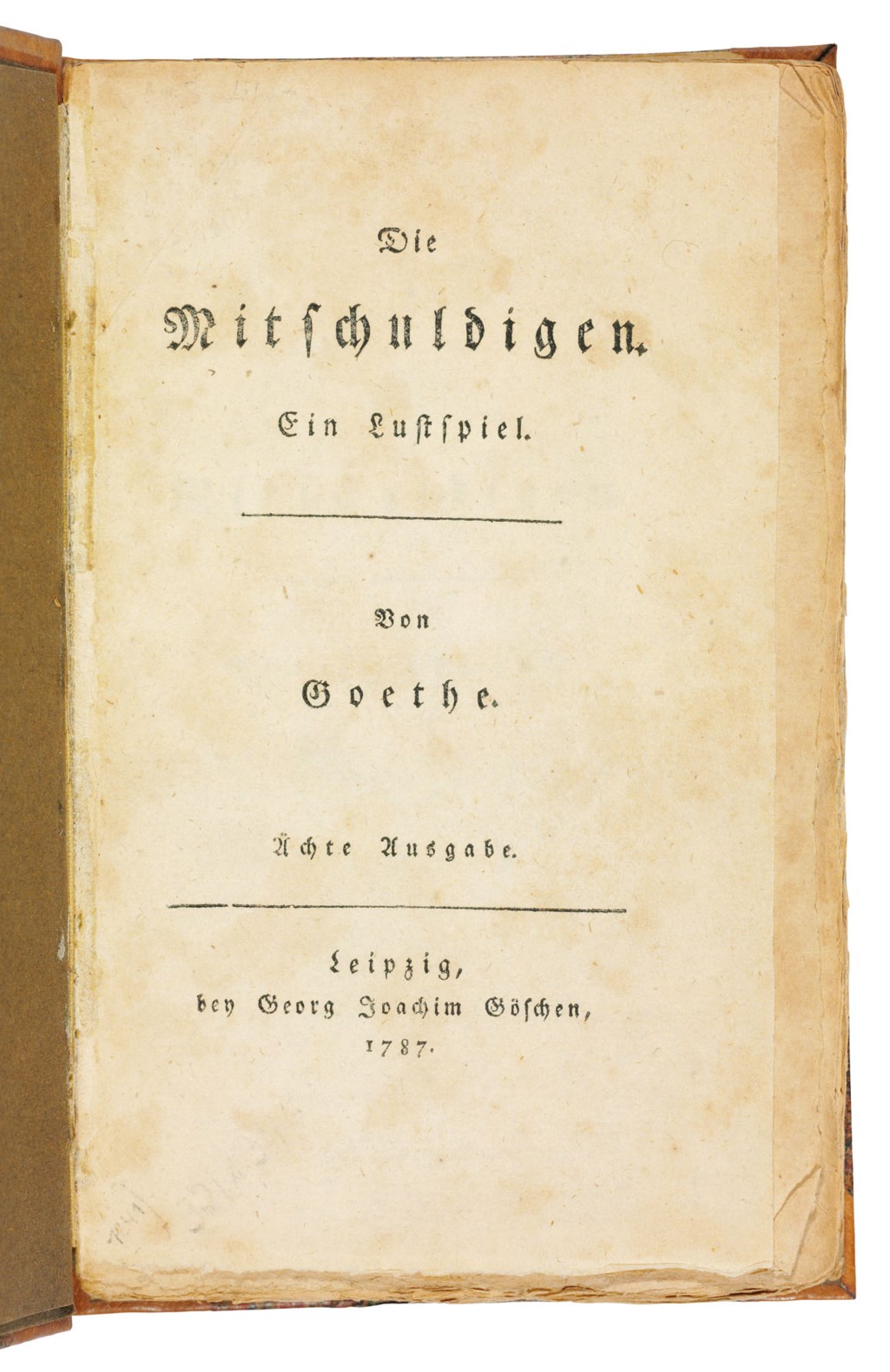 Johann Wolfgang von Goethe (1749-1832), Schriften. 1787 | Christie’s
