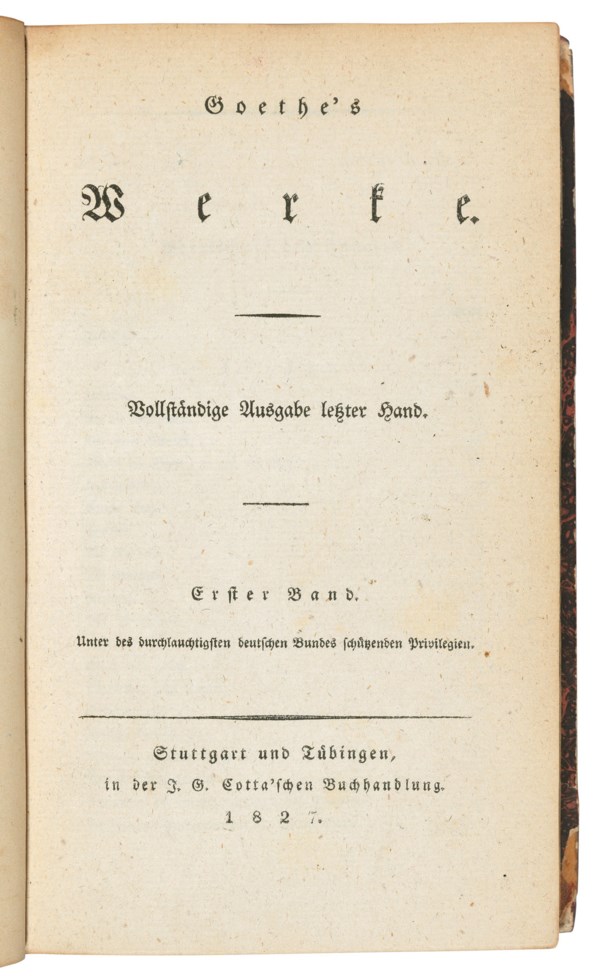 Johann Wolfgang von Goethe (1749-1832), Werke, Vollständige Ausgabe ...
