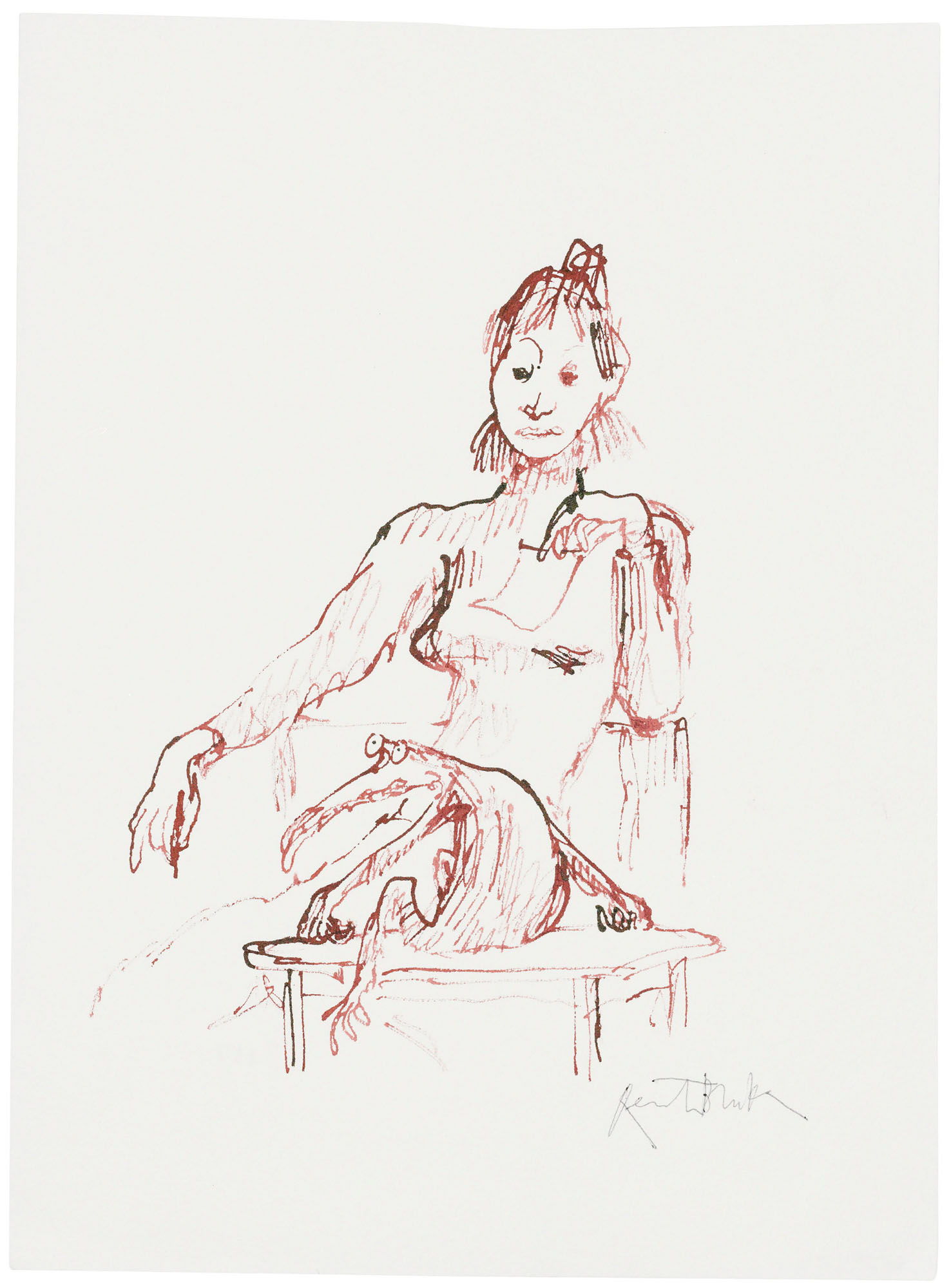 Quentin Blake (b.1932), Women & Strange Creatures #111. c.2014 | Christie’s