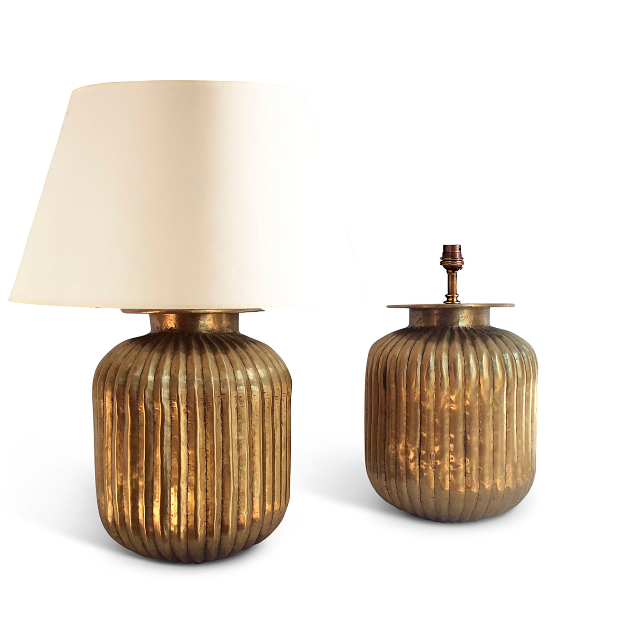 A PAIR OF GILT-METAL LAMPS, MODERN | Christie’s