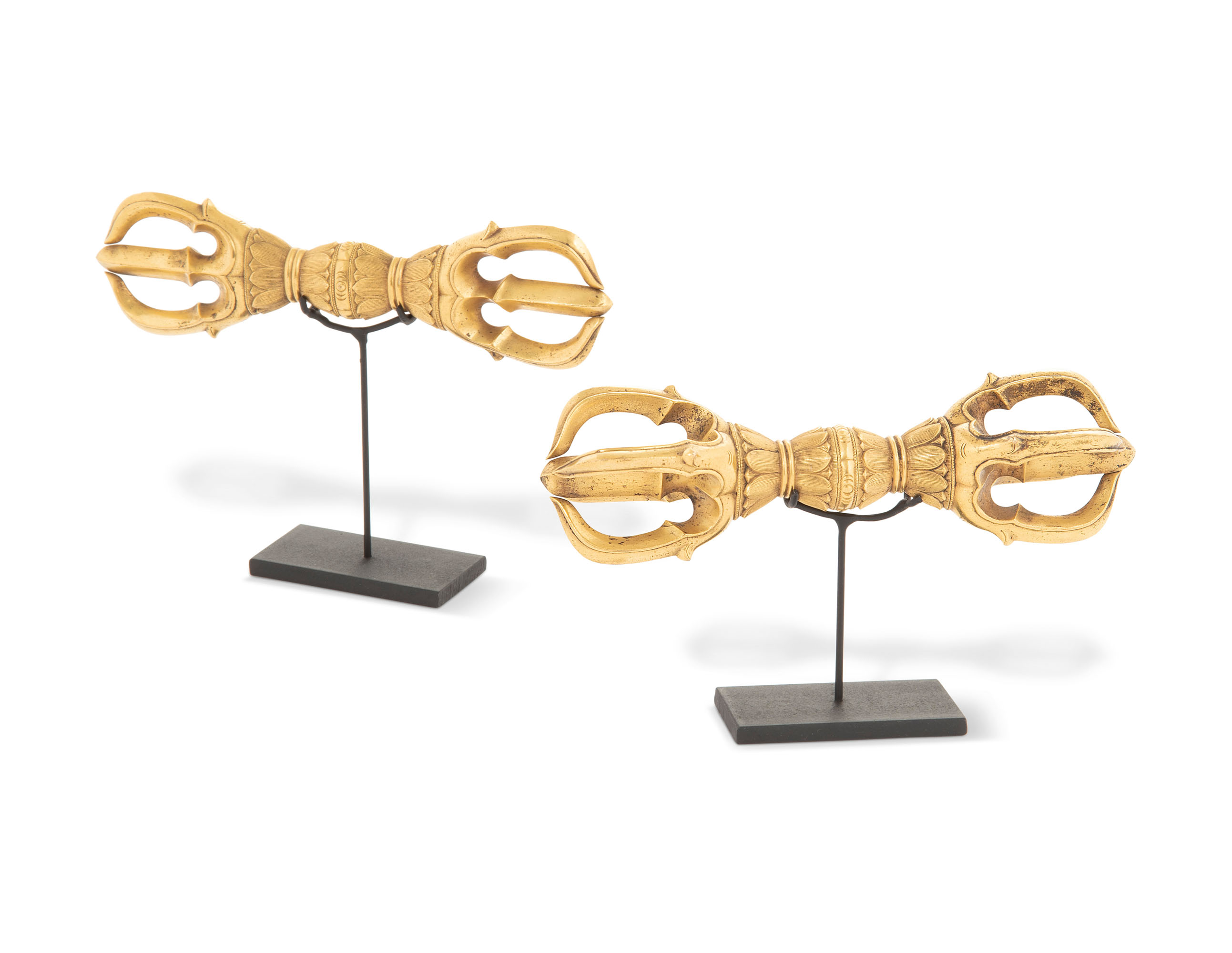 TWO JAPANESE GILT-BRONZE VAJRAS, EDO PERIOD, 19TH CENTURY | Christie’s