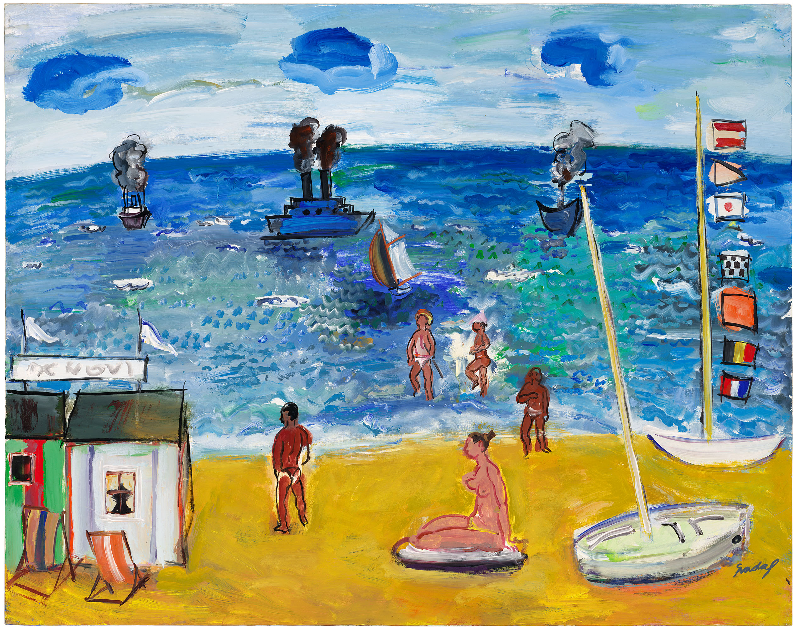 CARLOS NADAL (1917-1998), La plage à Nice | Christie’s