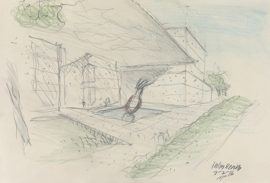 NORMAN FOSTER (B. 1935), Sketch of Claes Oldenburg and Coosje van ...