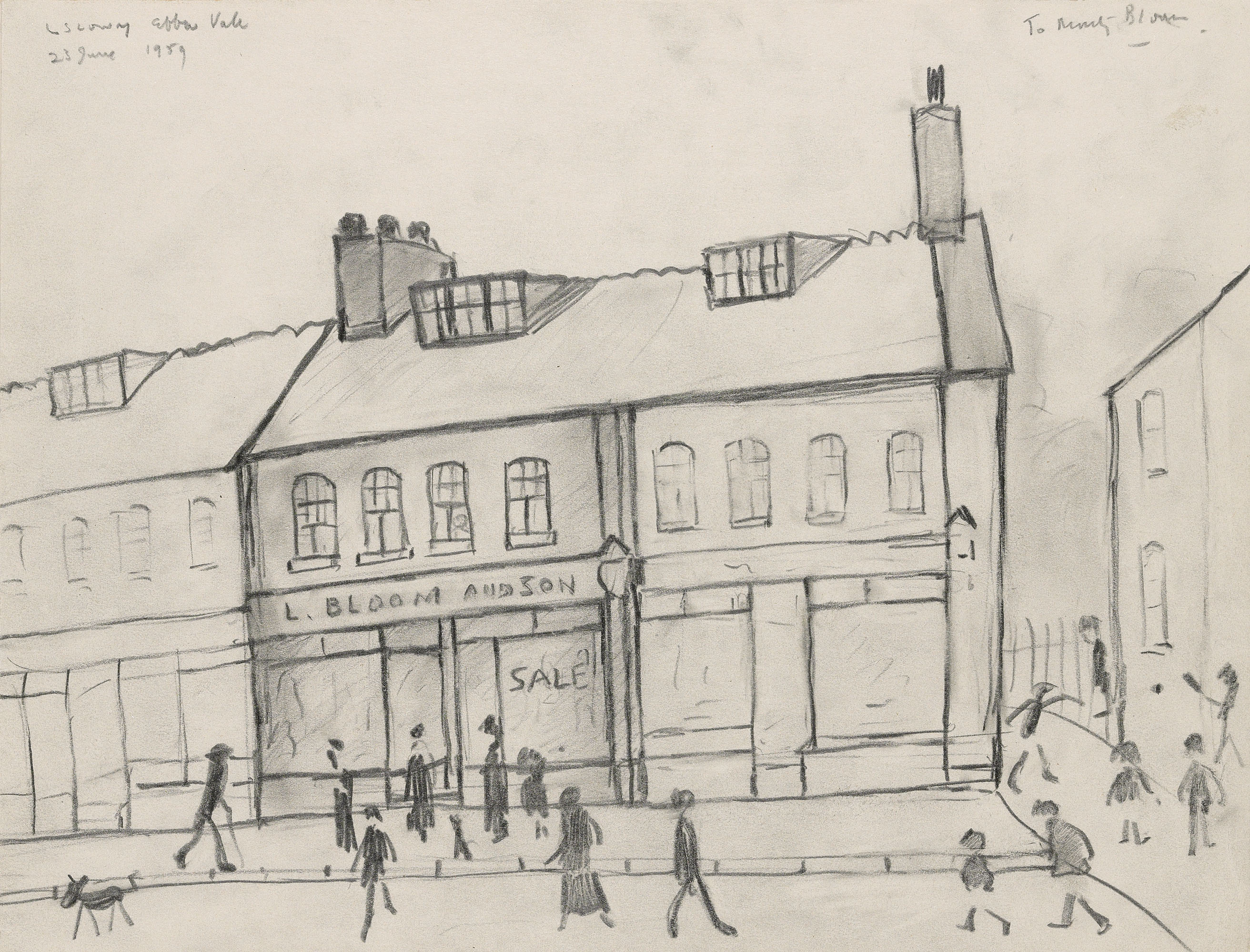 LAURENCE STEPHEN LOWRY, R.A. (1887-1976), Market Square, Ebbw Vale ...