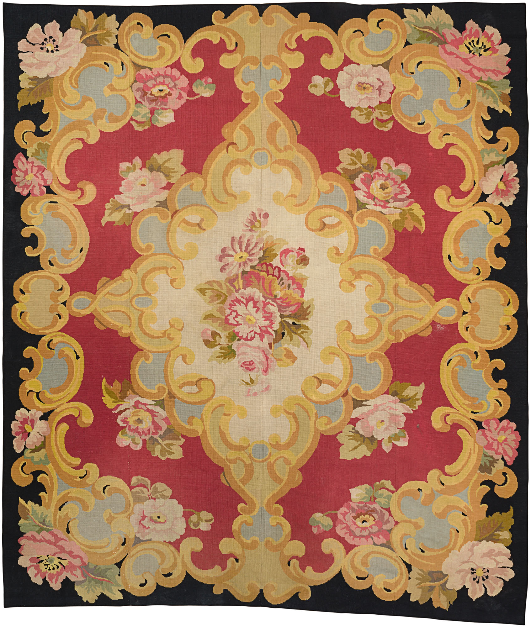 A GROS-POINT NEEDLEWORK CARPET, WOVEN BY OLIVER MESSEL'S PARTNER VAGN ...