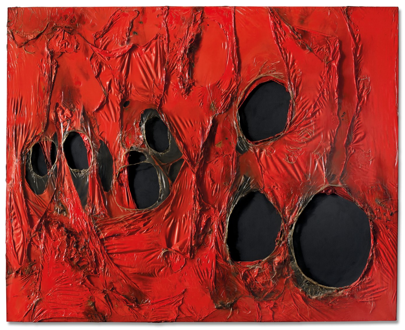 Alberto Burri (1915-1995), Rosso Plastica | Christie's