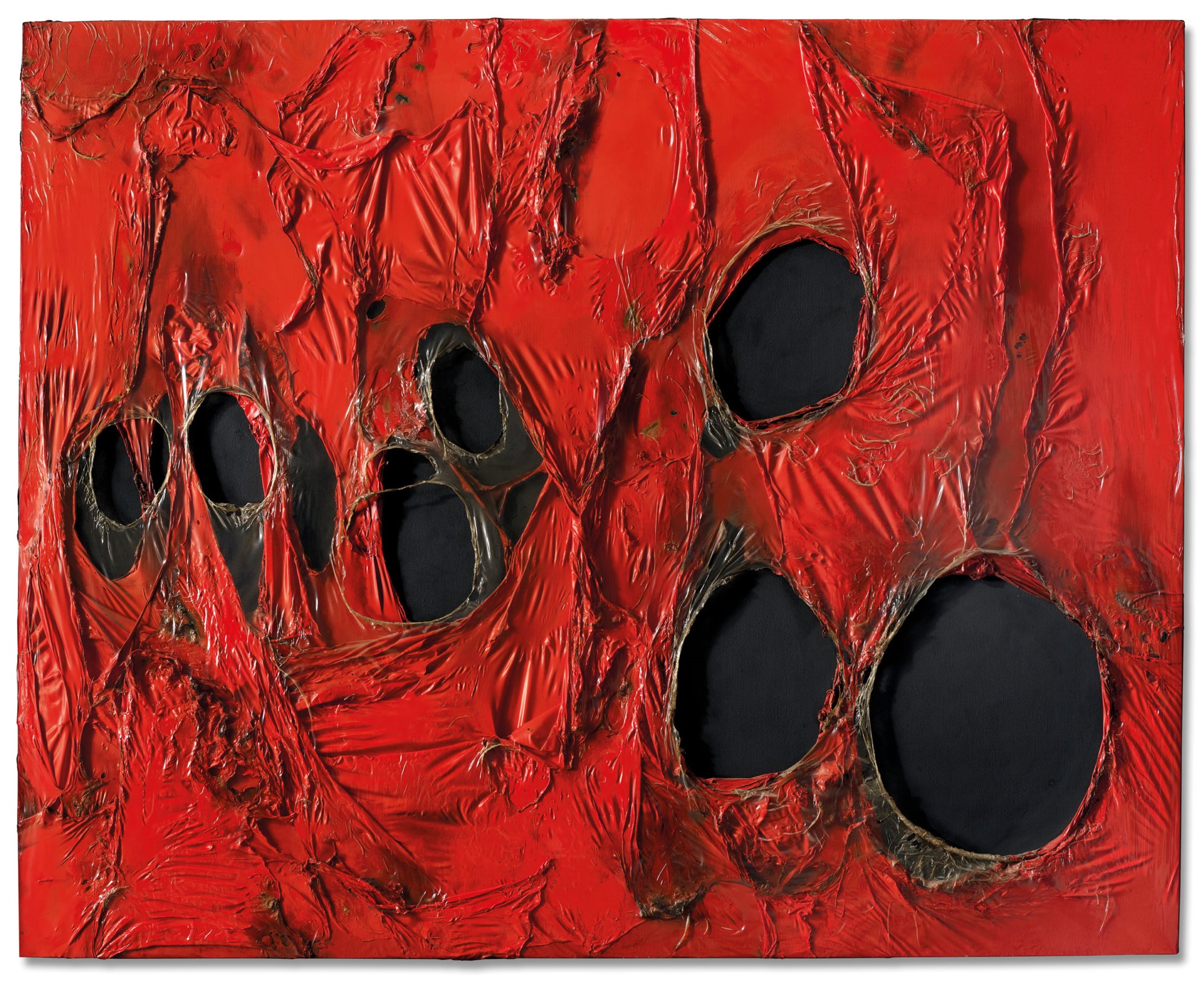 Alberto Burri (1915-1995), Rosso Plastica | Christie's
