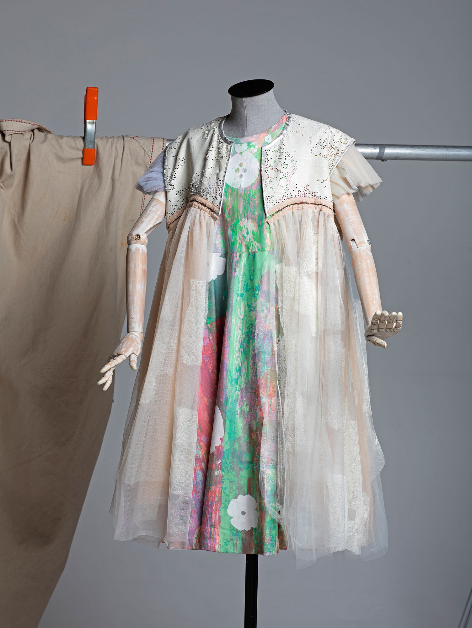 GRAYSON PERRY'S FLOWER-PRINT POLYCHROME AND TULLE 'PARTY DRESS' WORN BY ...