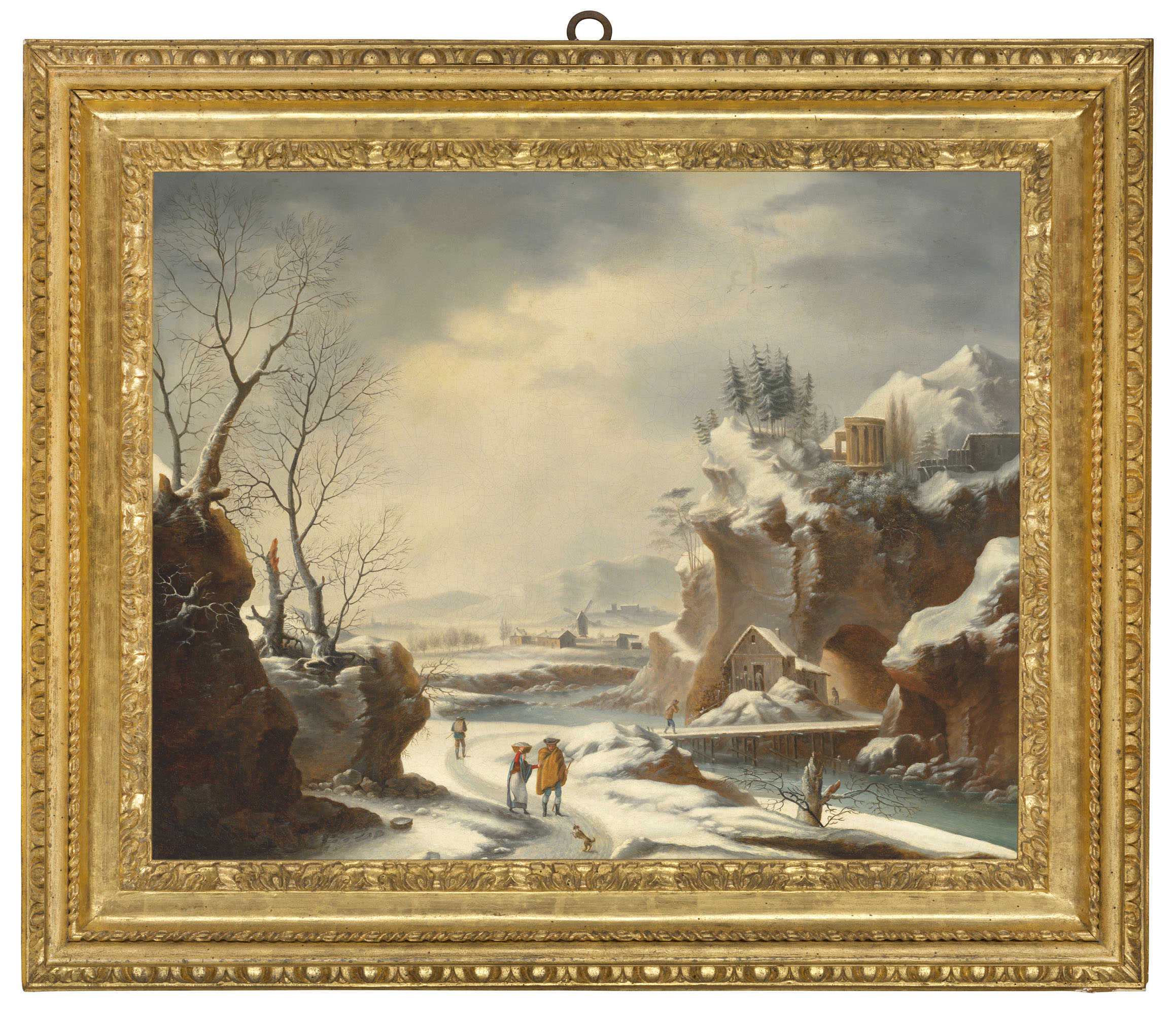 FRANCESCO FOSCHI (1710-1780) AND STUDIO, A snowy landscape with ...