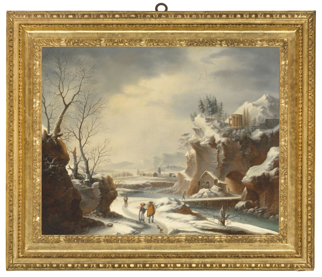 FRANCESCO FOSCHI (1710-1780) AND STUDIO, A snowy landscape with ...