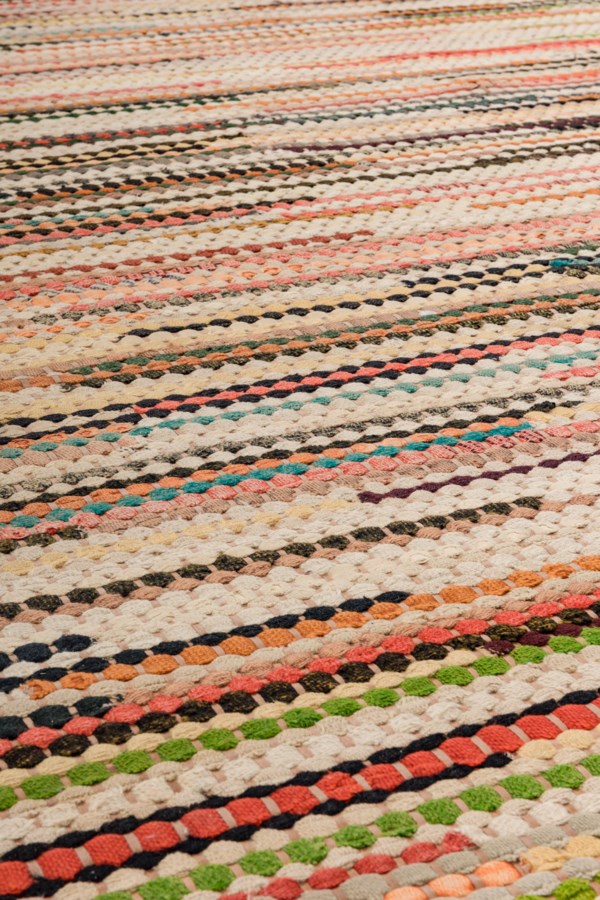 A NORTH AMERICAN POLYCHROME 'RAG RUG' CARPET, 20TH CENTURY | Christie’s