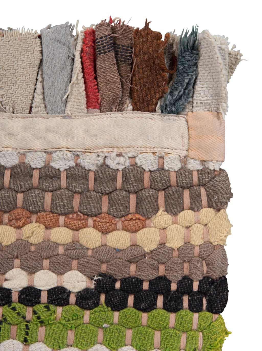 A NORTH AMERICAN POLYCHROME 'RAG RUG' CARPET, 20TH CENTURY | Christie’s