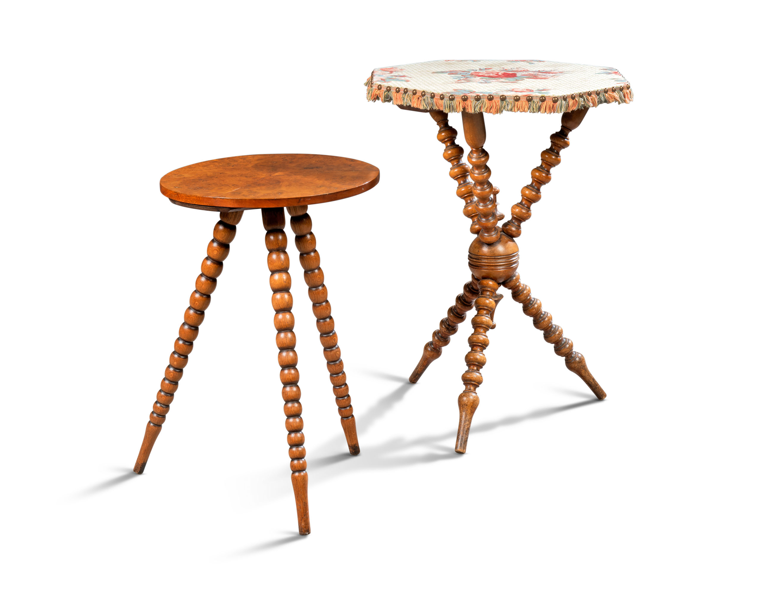 TWO VICTORIAN PINE BOBBIN TABLES, 19TH CENTURY | Christie’s