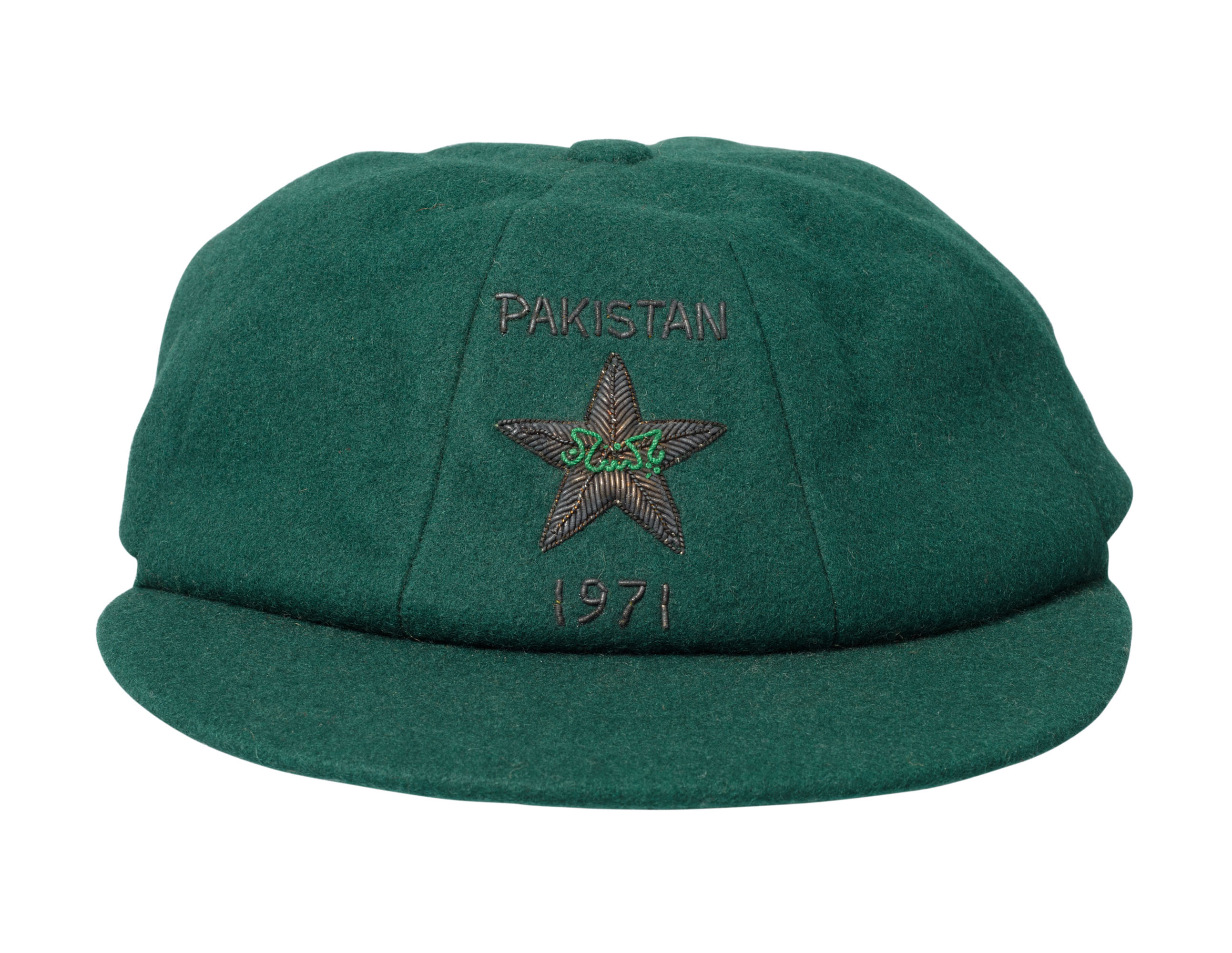 INTIKHAB ALAM'S PAKISTAN GREEN CAP, MANUFACTURED BY SHAKEEN CAP HOUSE ...
