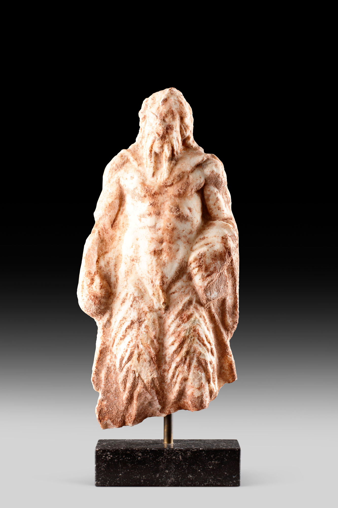 A LATE HELLENISTIC OR EARLY ROMAN MARBLE FIGURE OF PAN, CIRCA 1ST ...