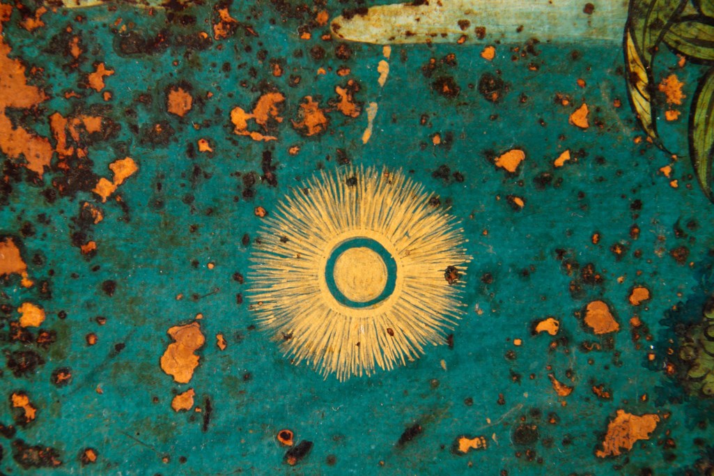 A PAIR OF POLYCHROME-PAINTED SHRINE DOORS WITH A MAHASIDDHA AND A PAIR ...