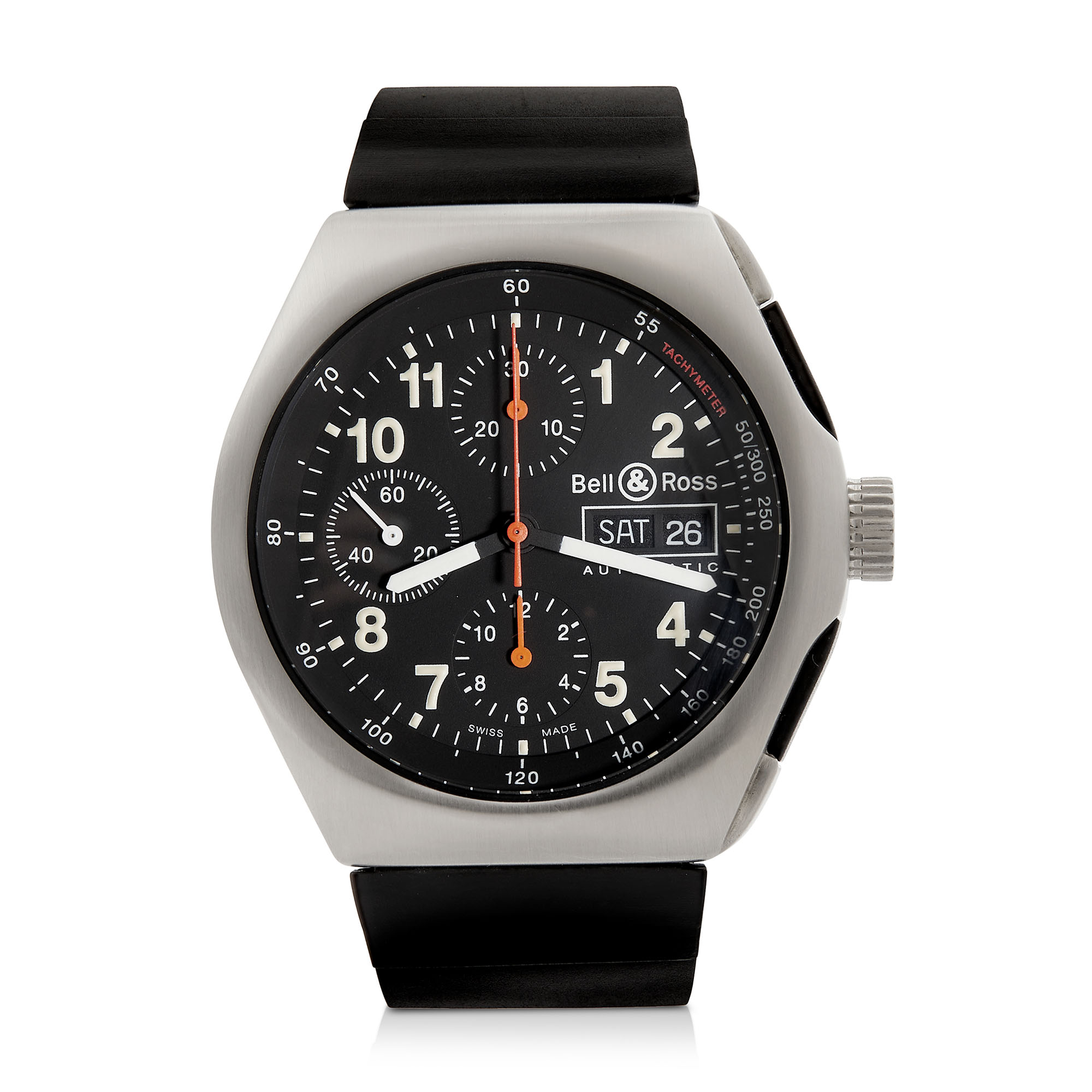 BELL AND ROSS STAINLESS STEEL CHRONOGRAPH WRISTWATCH, | Christie’s