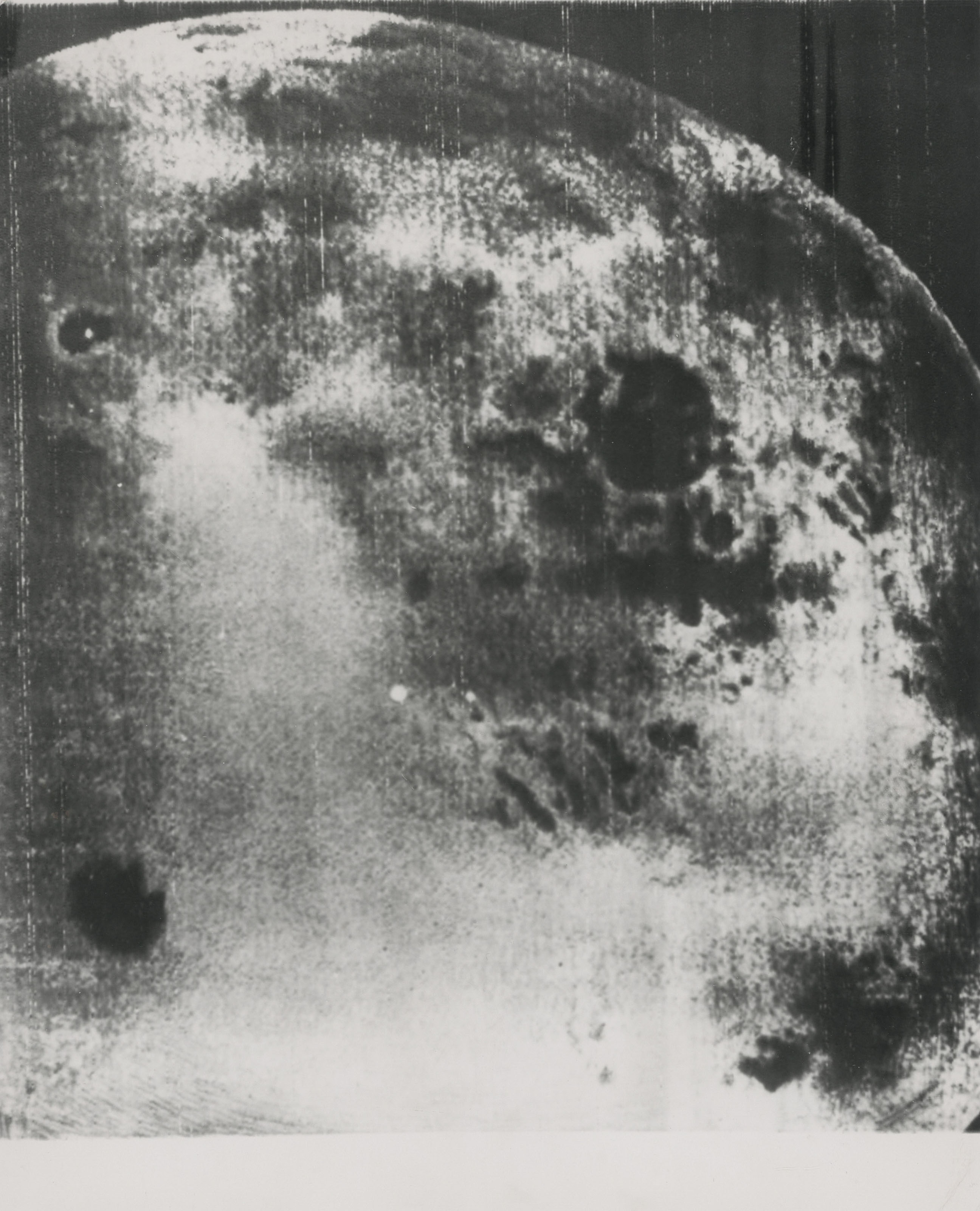 First photograph of the backside of the Moon, October 7, 1959, Luna 3 ...