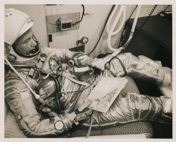 Photomontage of the launch of the first spacecraft to carry an American ...