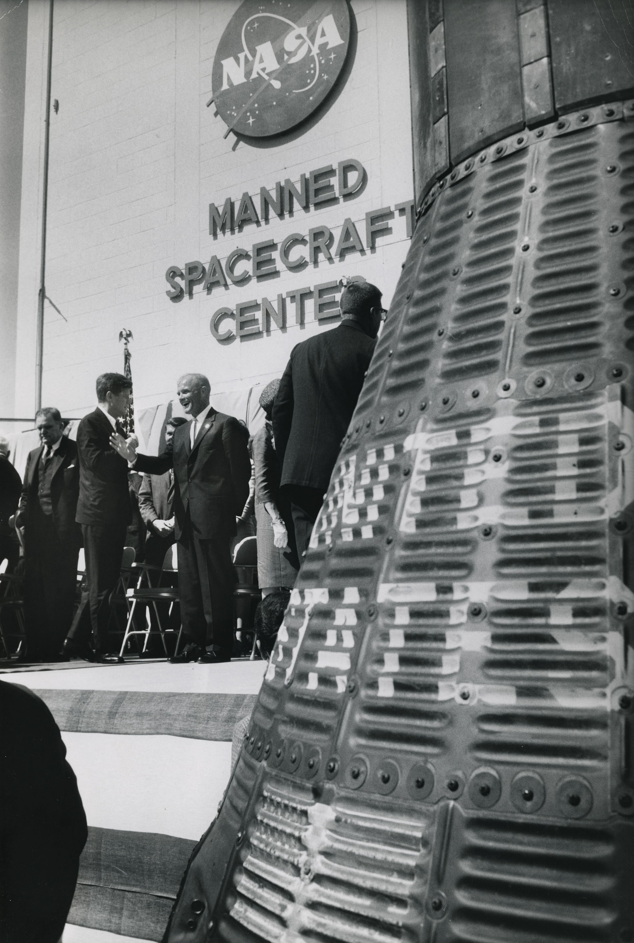 [Large Format] President Kennedy honoring John Glenn after the historic ...