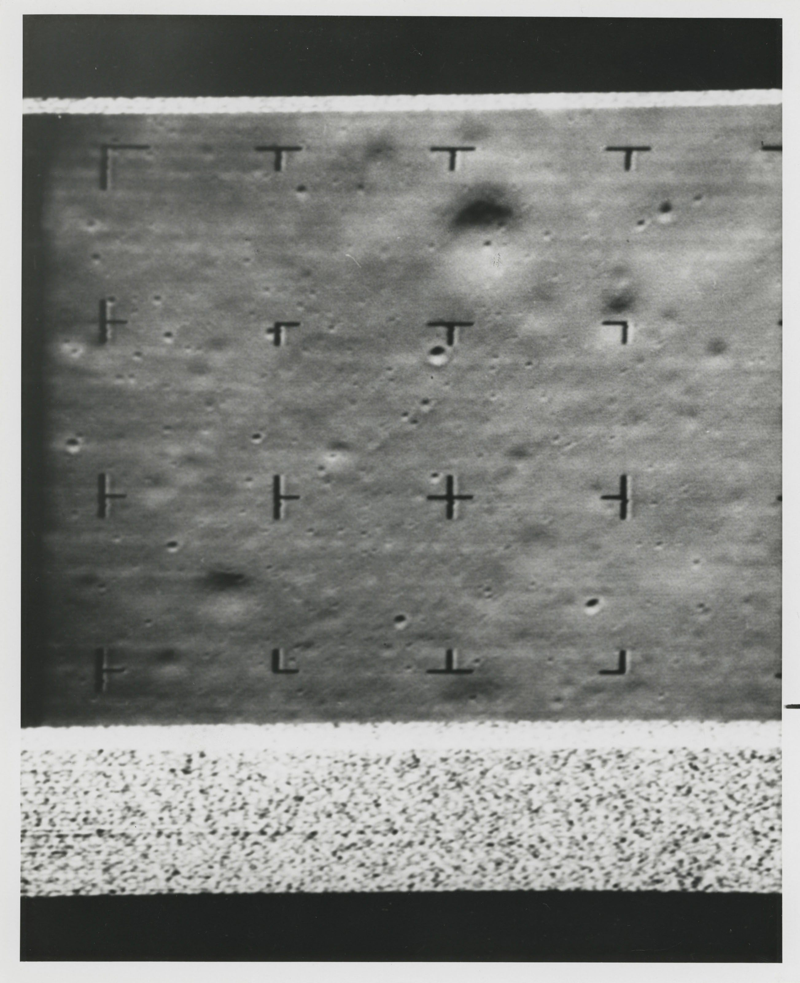Moment of impact in the Sea of Tranquillity; close-up of future Apollo ...