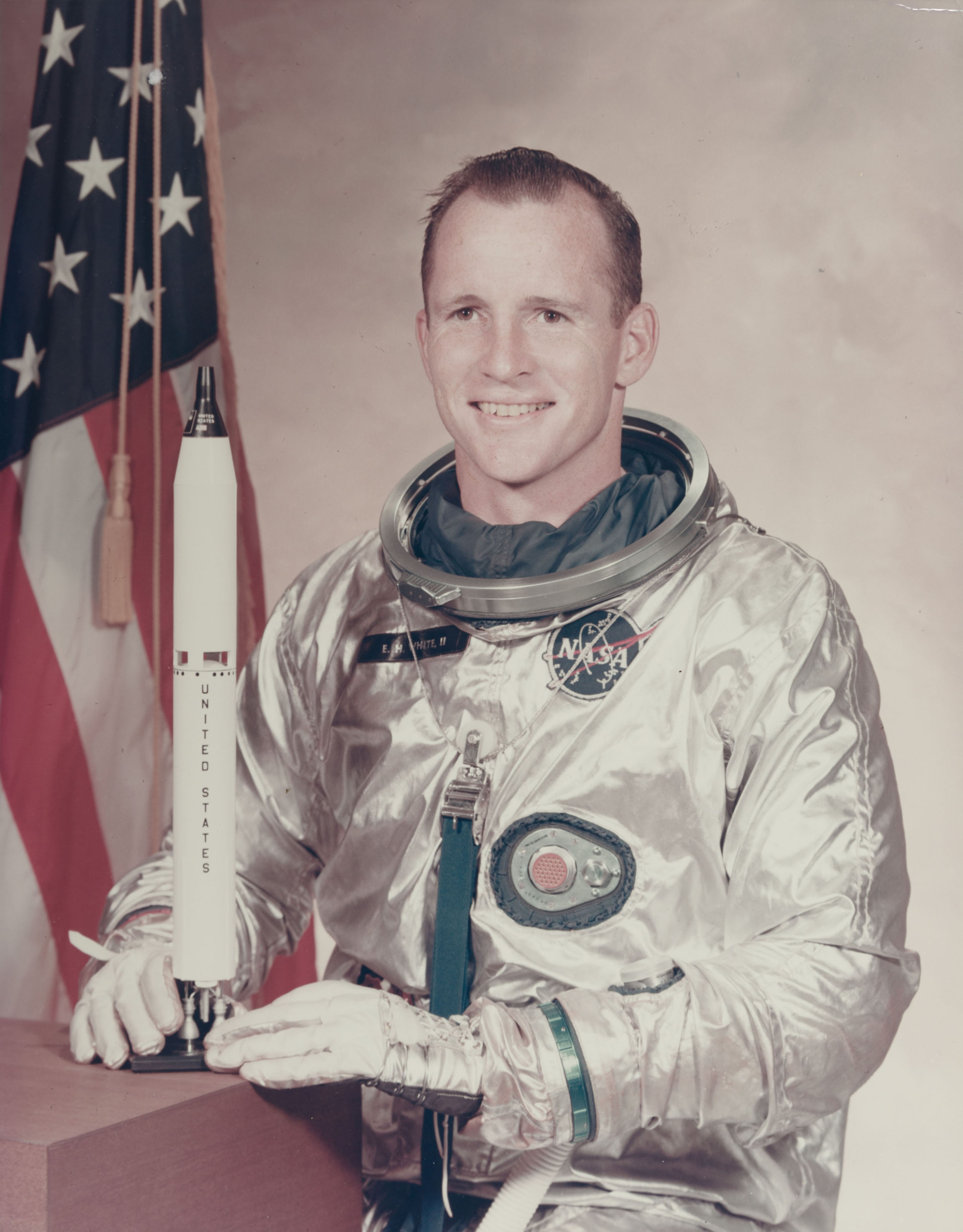 Portrait of the first American spacewalker Edward White [Large Format ...