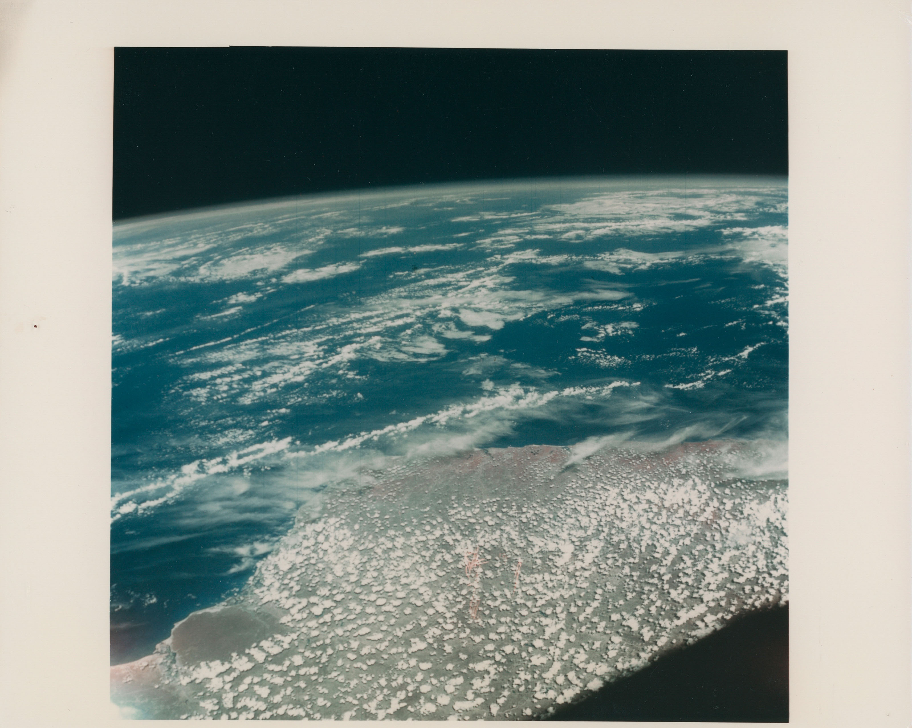 Views of Earth from space: infrared photograph over Brazil; Mexico ...