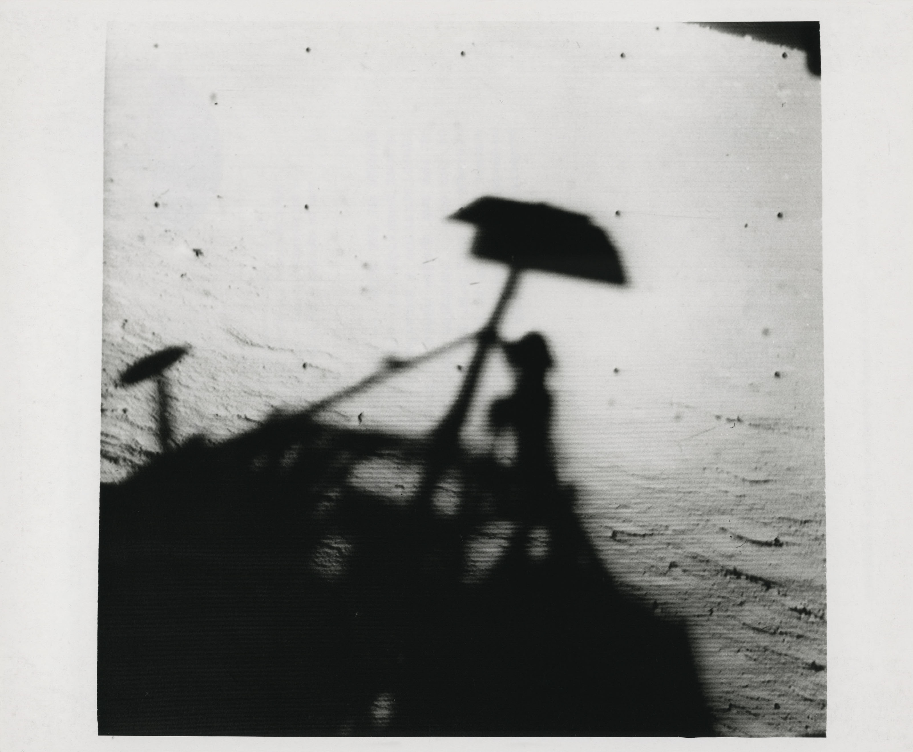 Shadow self-portrait of the first American Moon lander; first American ...