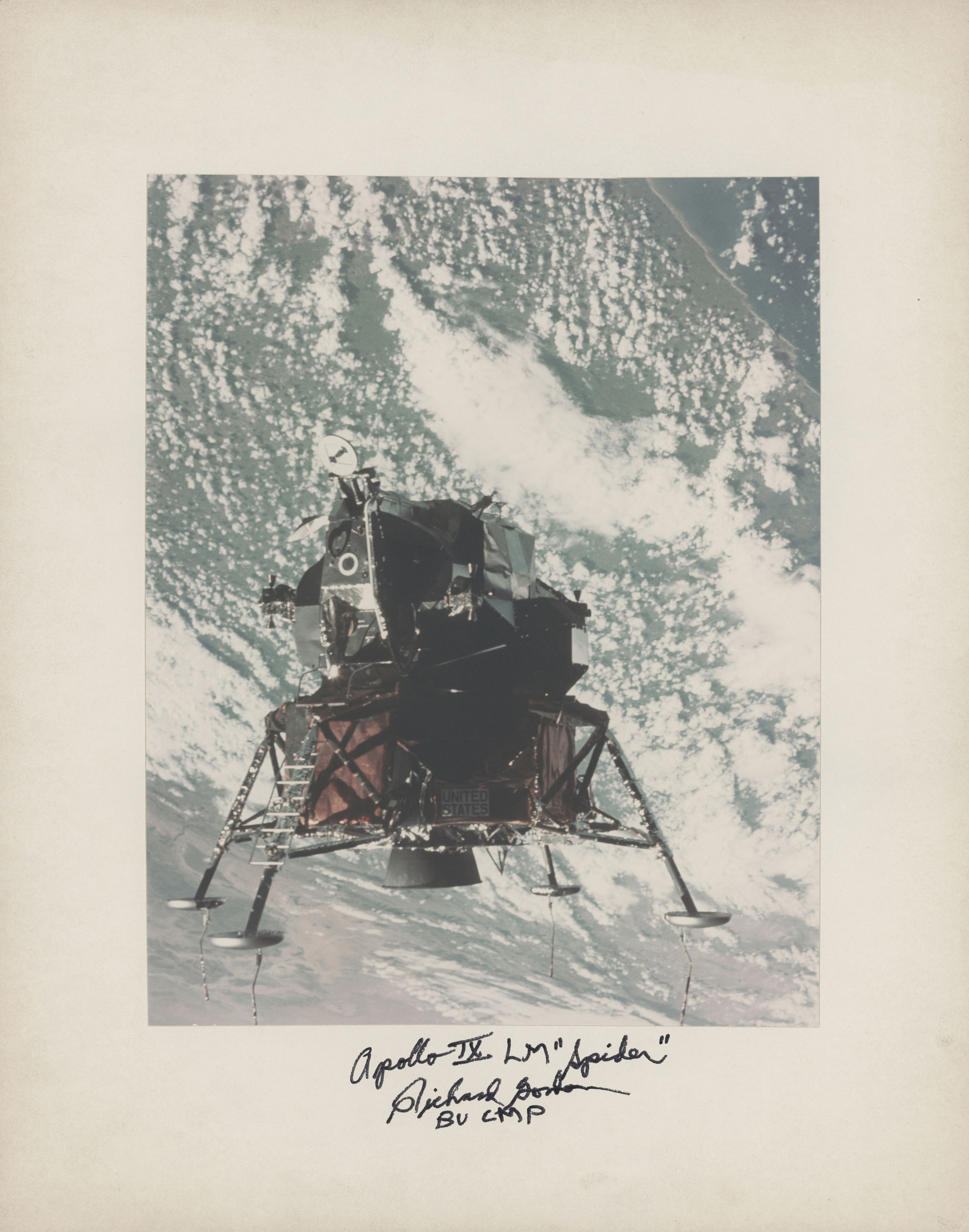 The first lunar spacecraft [Large Format]: the LM spider orbiting the ...