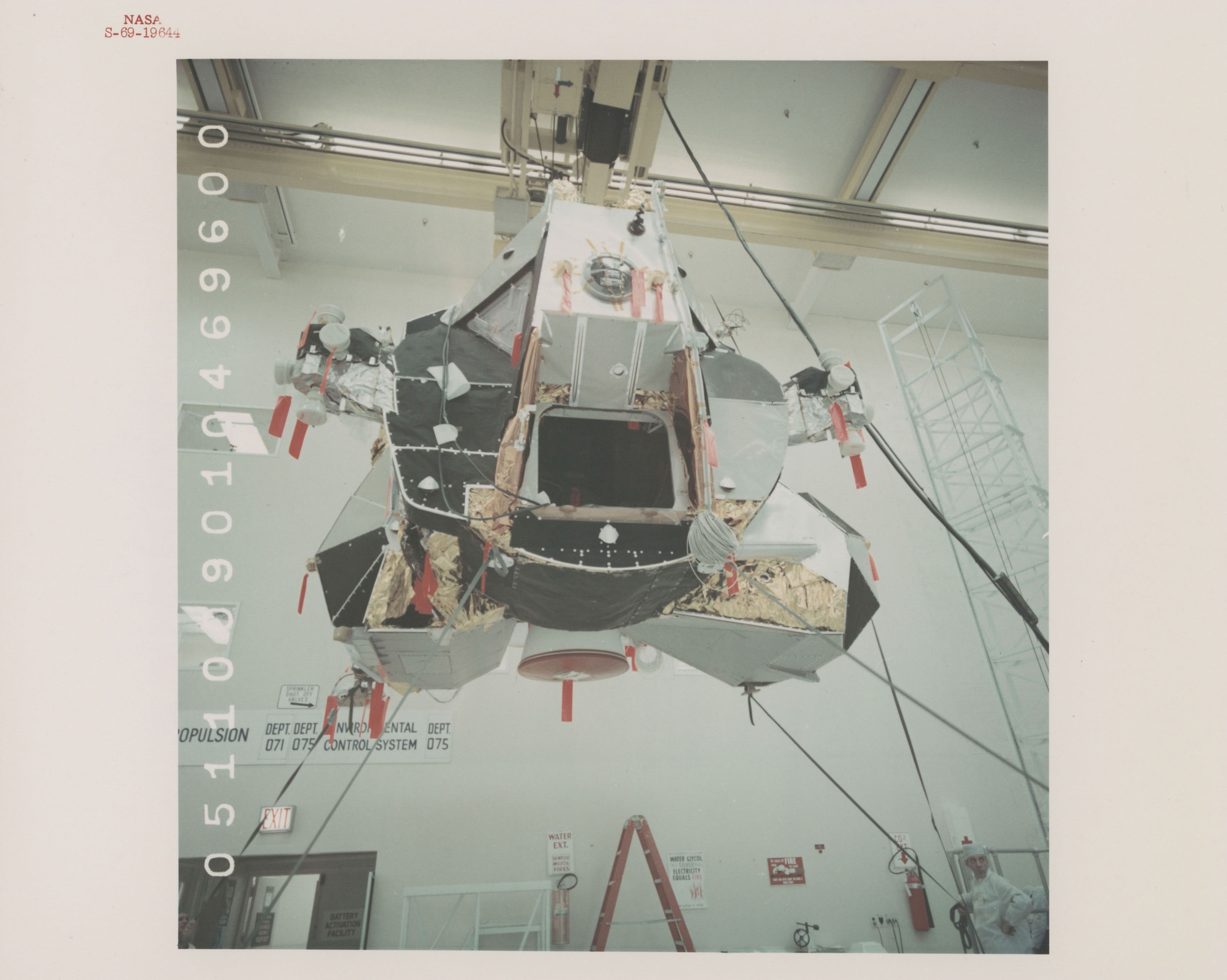 The LM Eagle before the first Moon landing in human history; interior ...