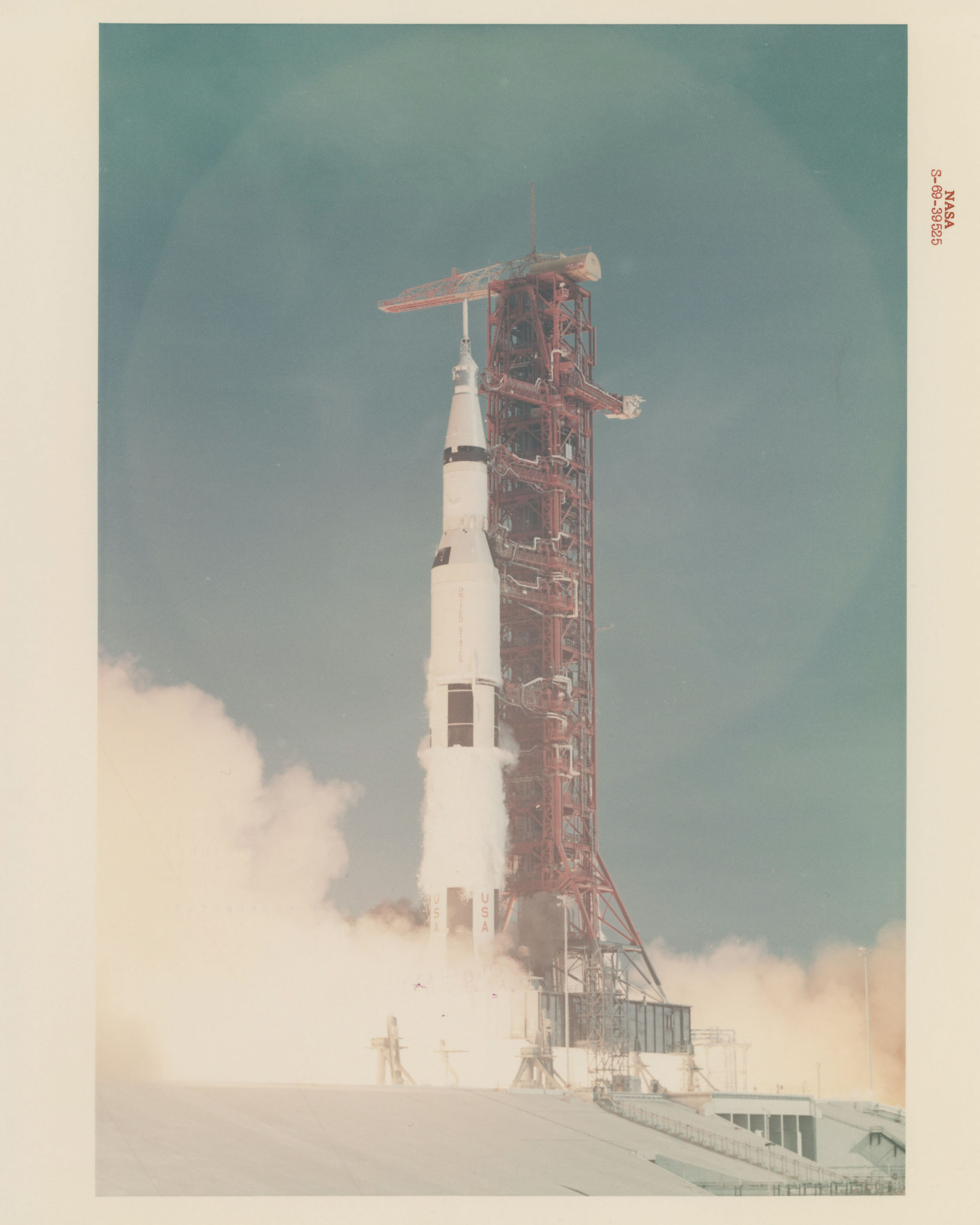 Ignition; the Saturn V rocket heading to the Moon, July 16, 1969, NASA ...