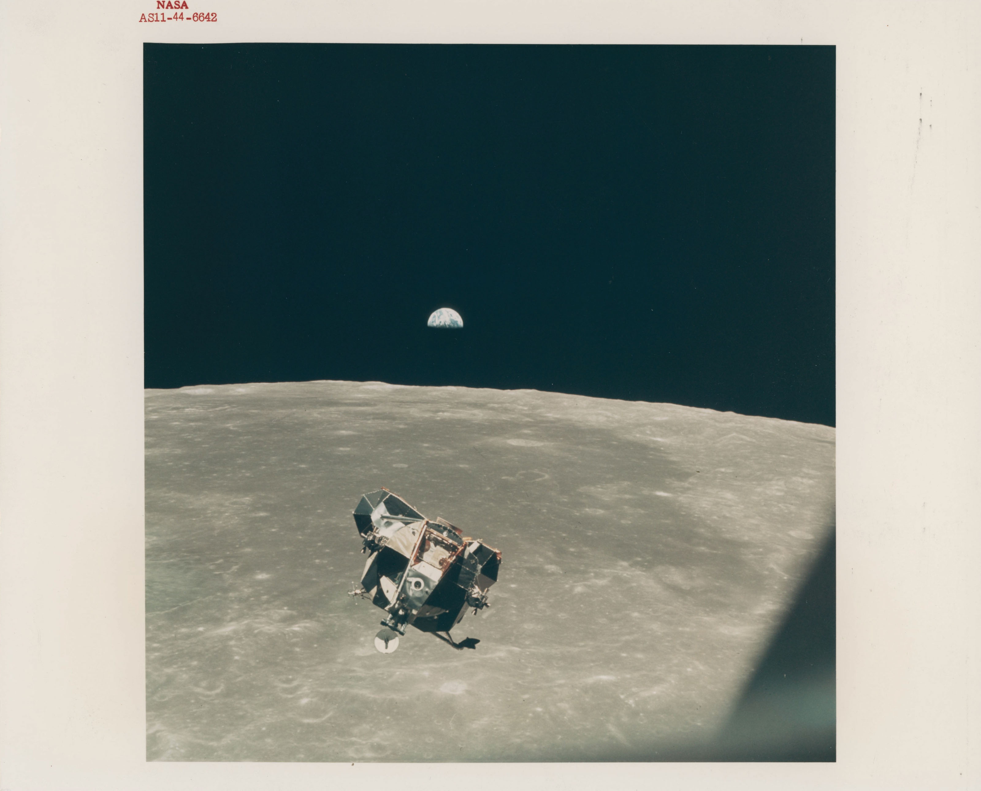 Lunar Module Eagle and Earthrise, July 16-24, 1969, Michael Collins ...