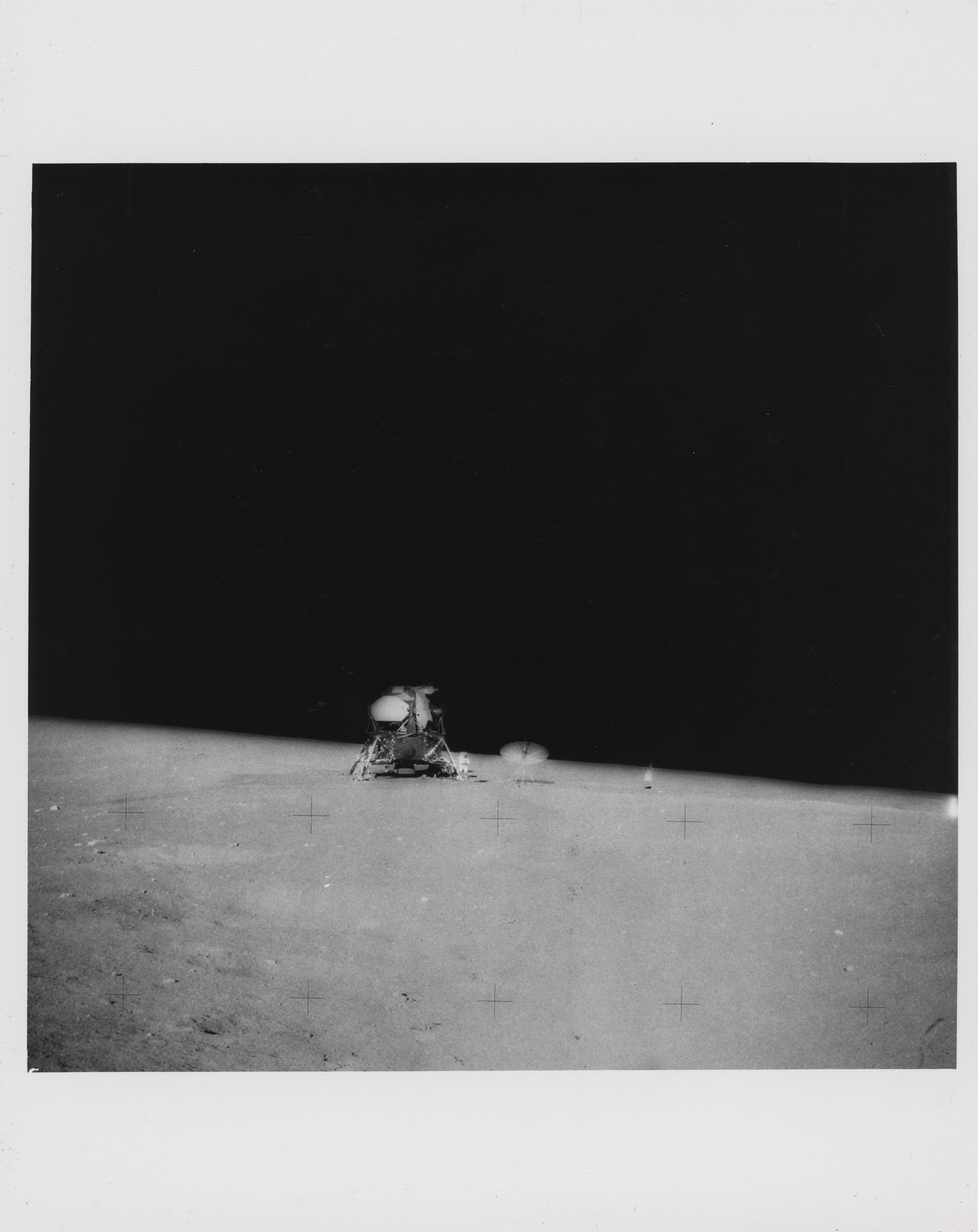Pete Conrad back to the landing site; Conrad at Block Crater; panoramic ...