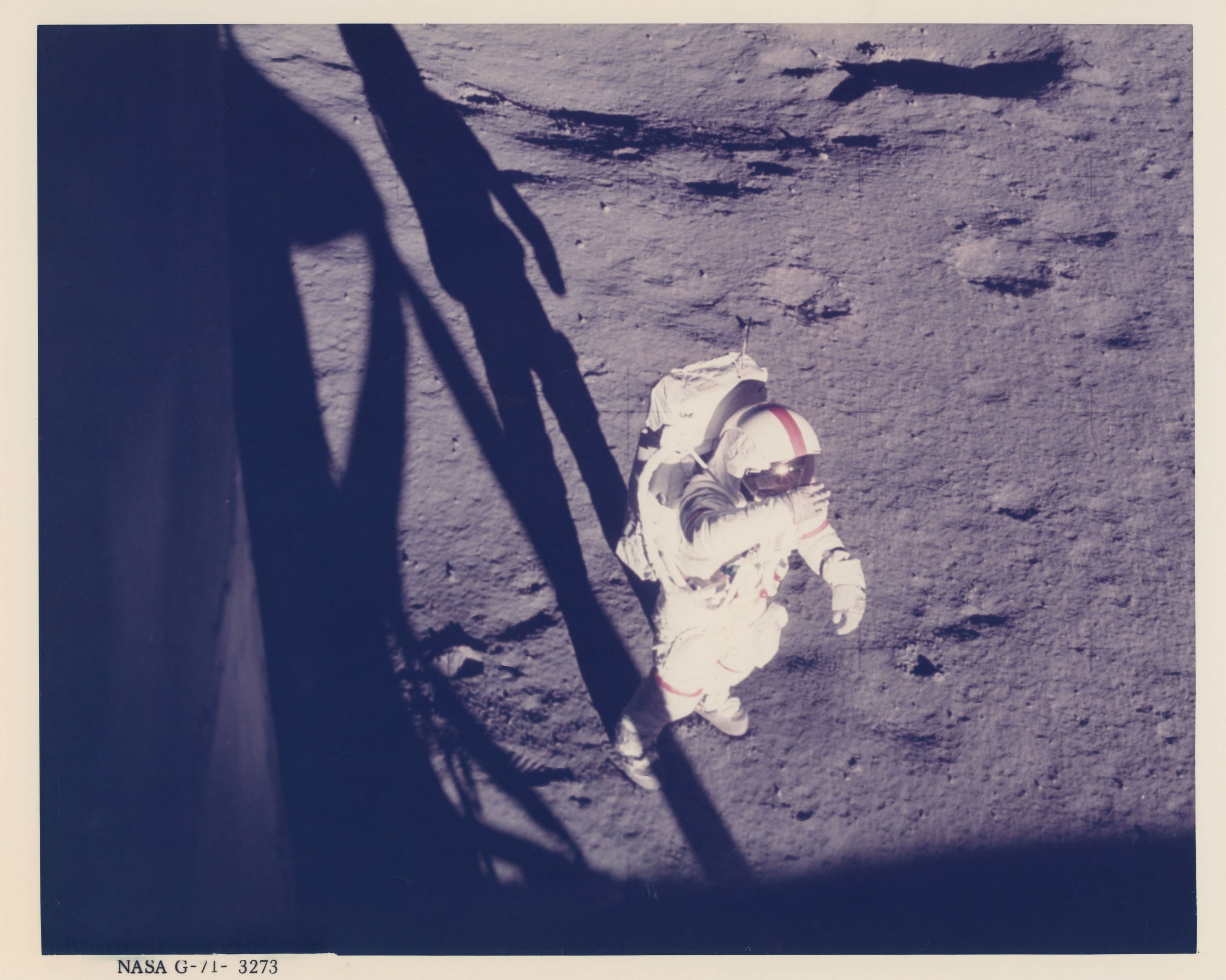 Views of Alan Shepard’s first steps on the lunar surface, seen from the ...