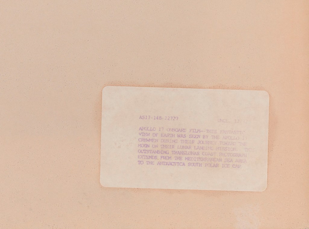 [Large Format] The “Blue Marble”, the first human-taken photograph of ...