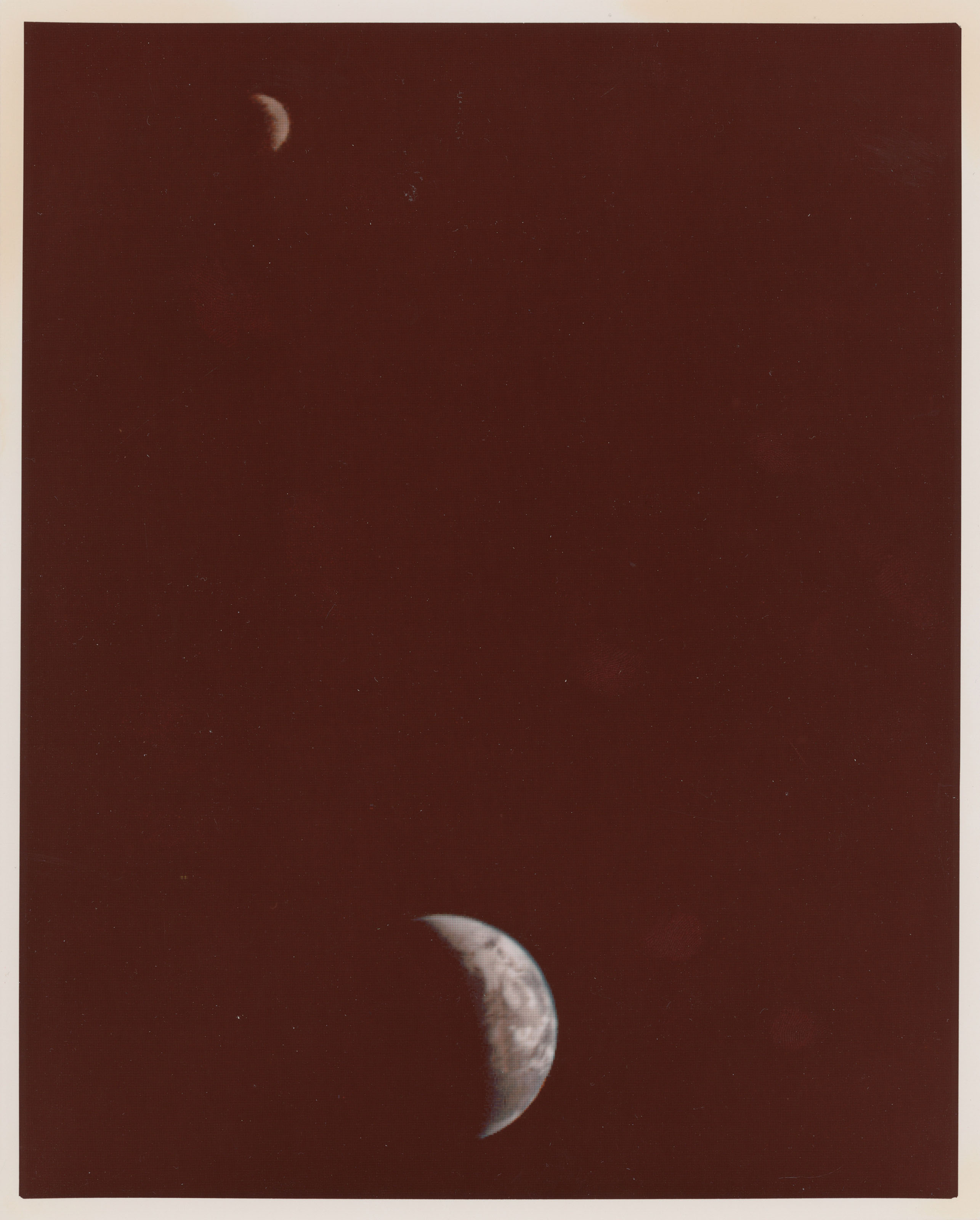 The first color photograph of Earth and Moon taken by the first ...