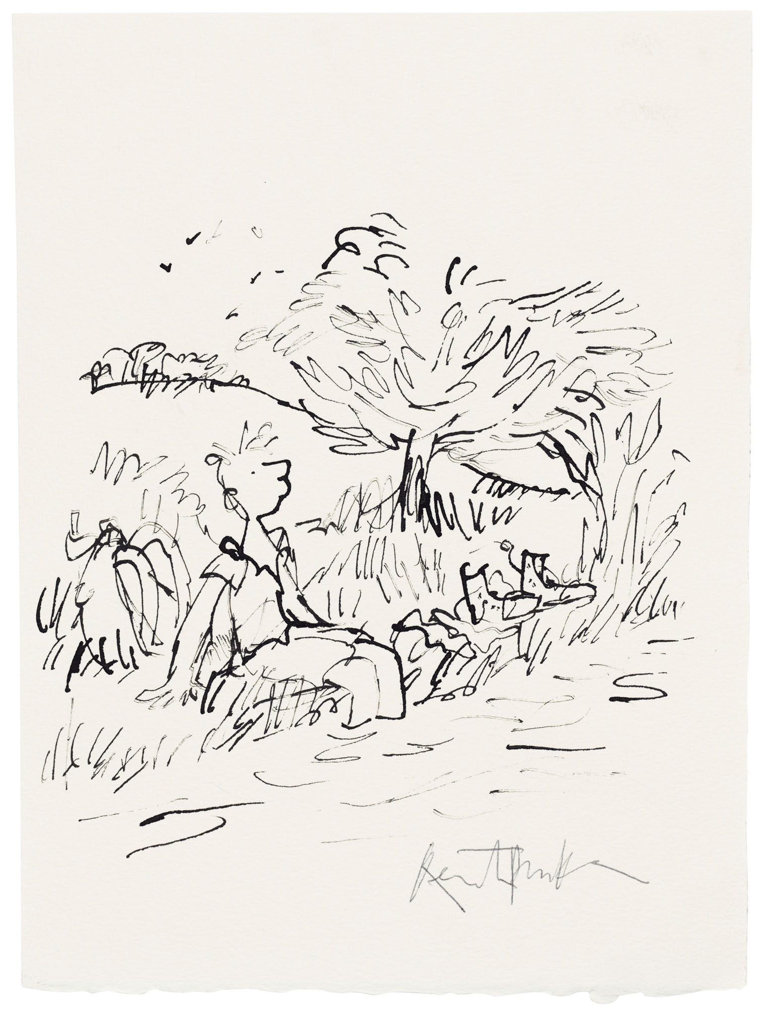 Quentin Blake (b. 1932), Feet in the Water #1 | Christie’s